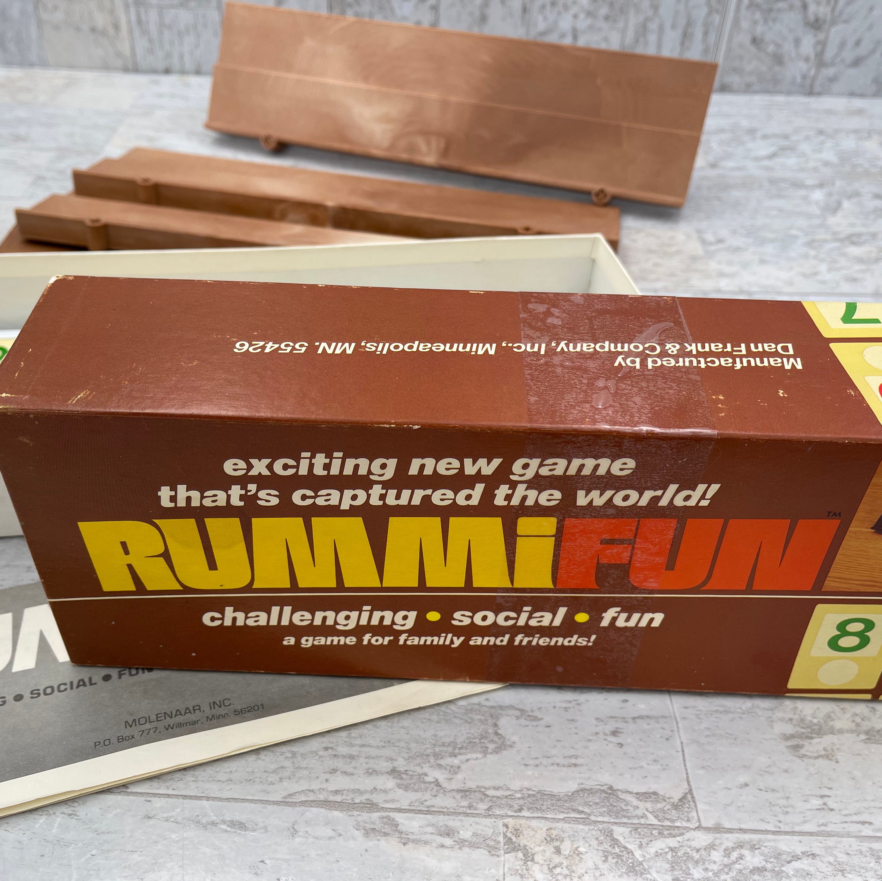 Vintage Rummikub game set, Vintage Rummy tile Game, Rummifun, Game ...