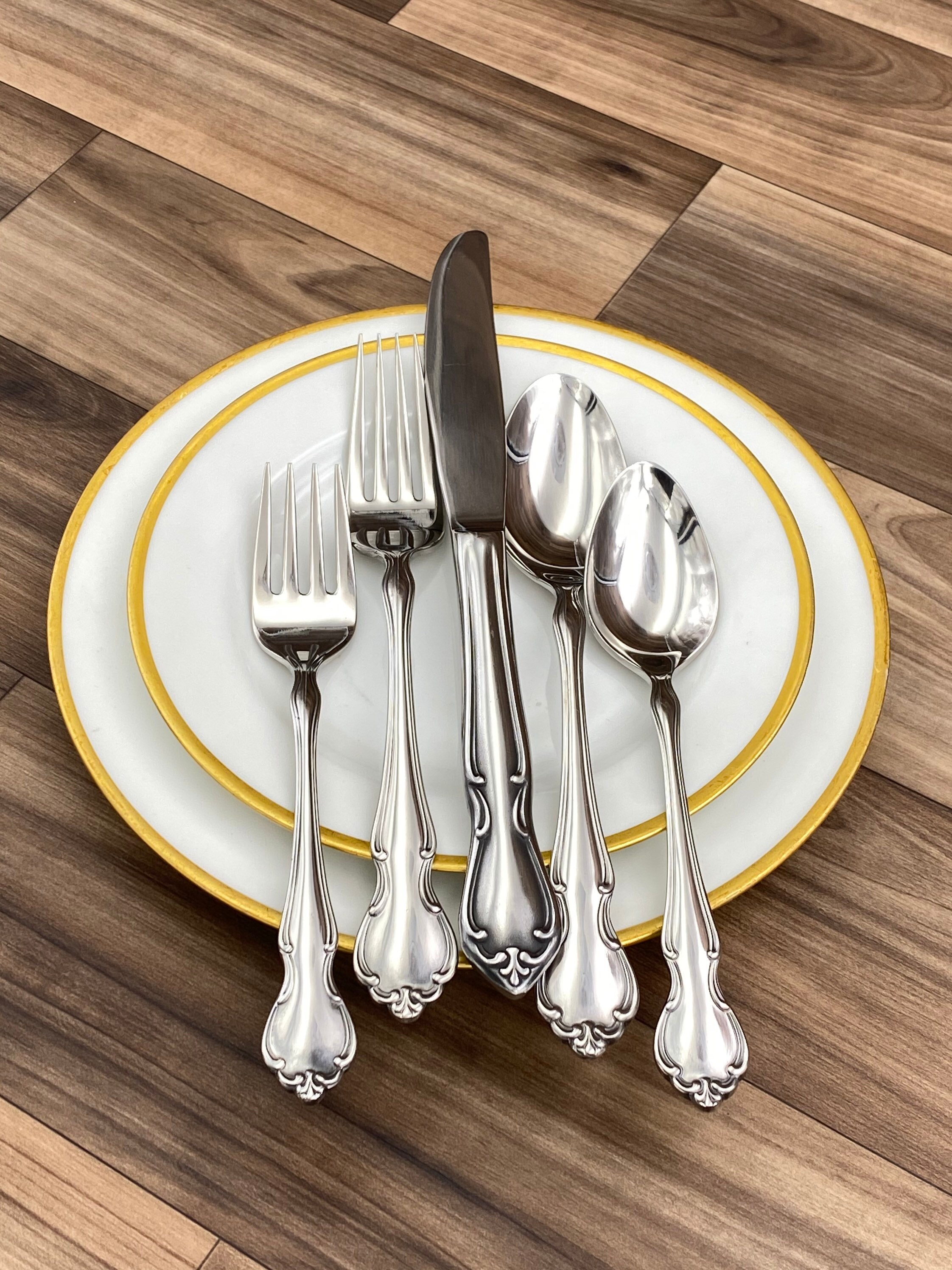 Vintage Stainless Flatware Set, Rogers Royal Splendor, Service for 8 ...