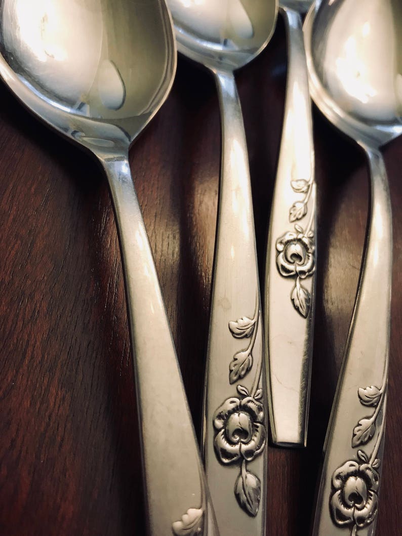 Vintage Oneida Serving Spoon Our Rose Serving Spoon - Etsy