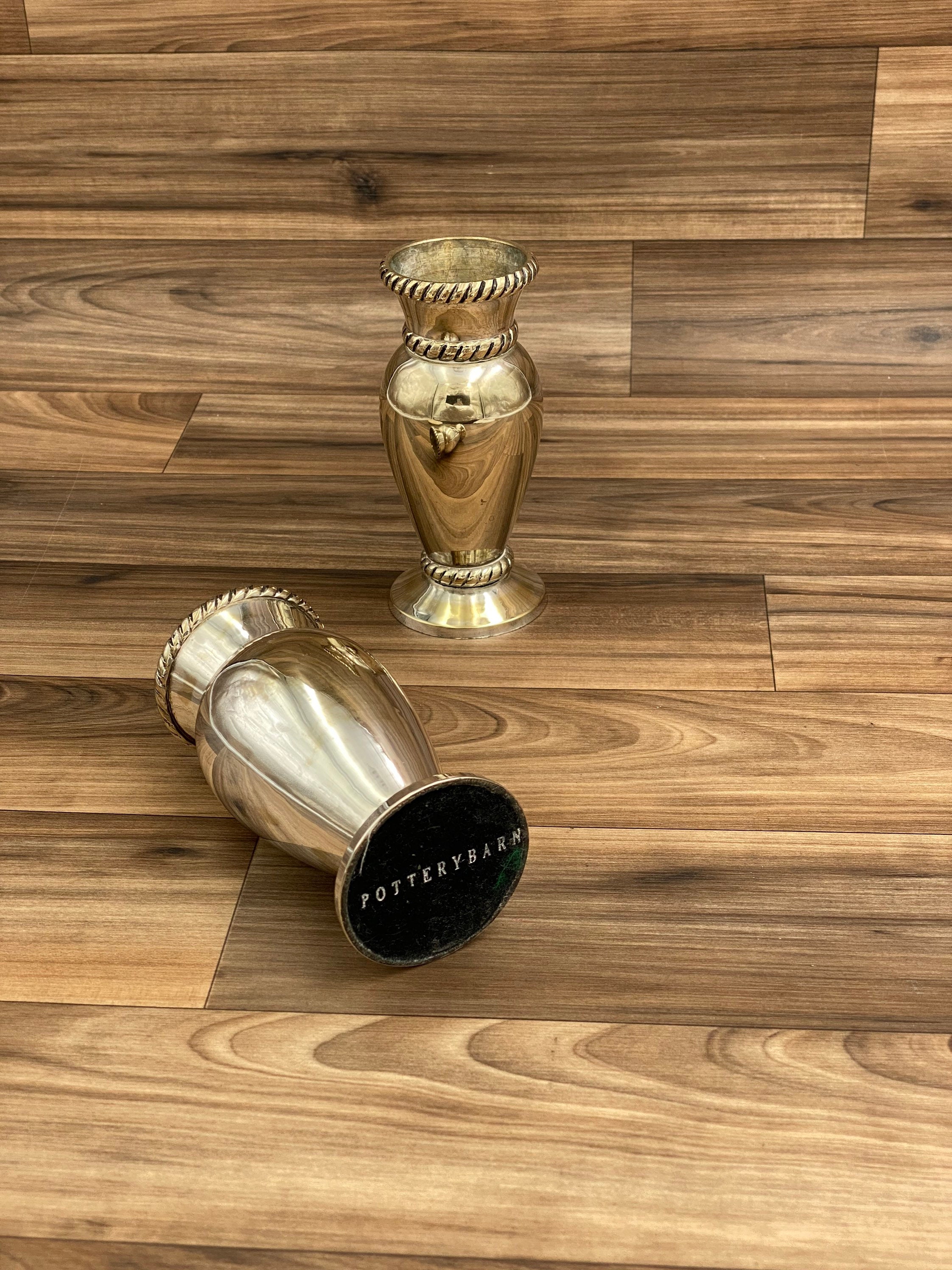 Small Silver Vases, Vintage Silver plated Bud vases by Pottery Barn ...