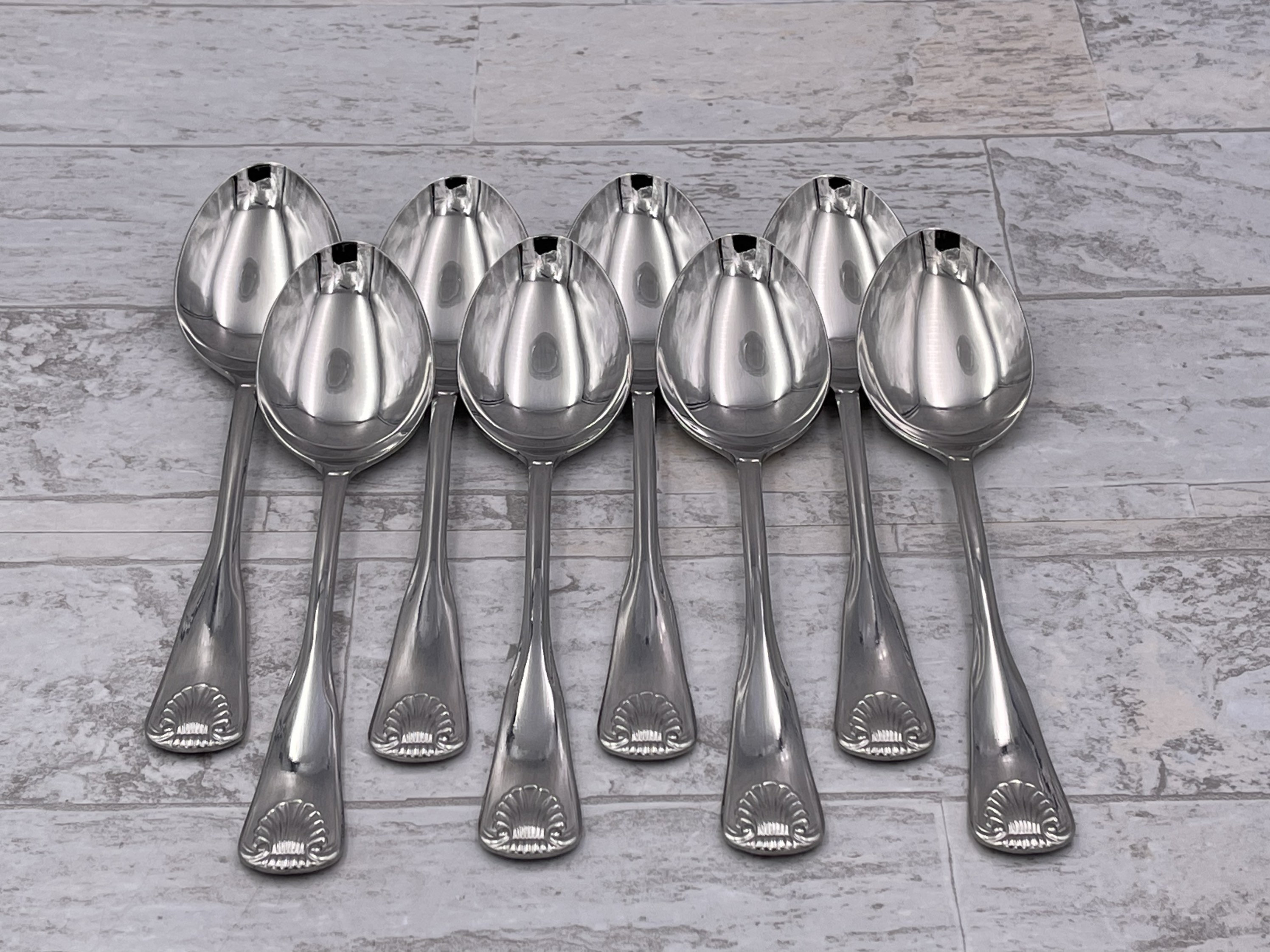 Vintage Stainless Flatware set Shell pattern Silverware set, Mint ...