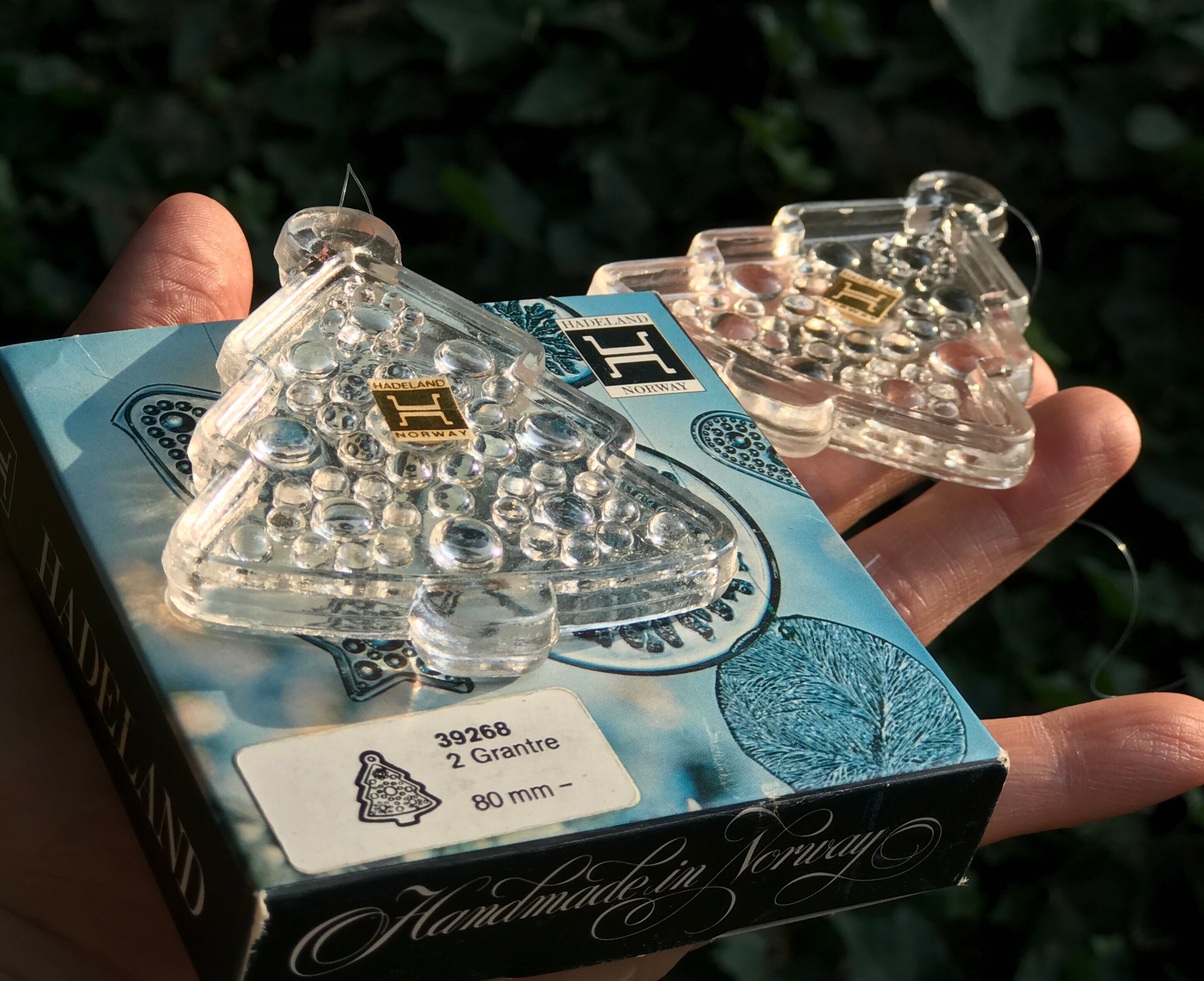 Vintage Hadeland Crystal Ornaments, Made in Norway, Grantre tree ...