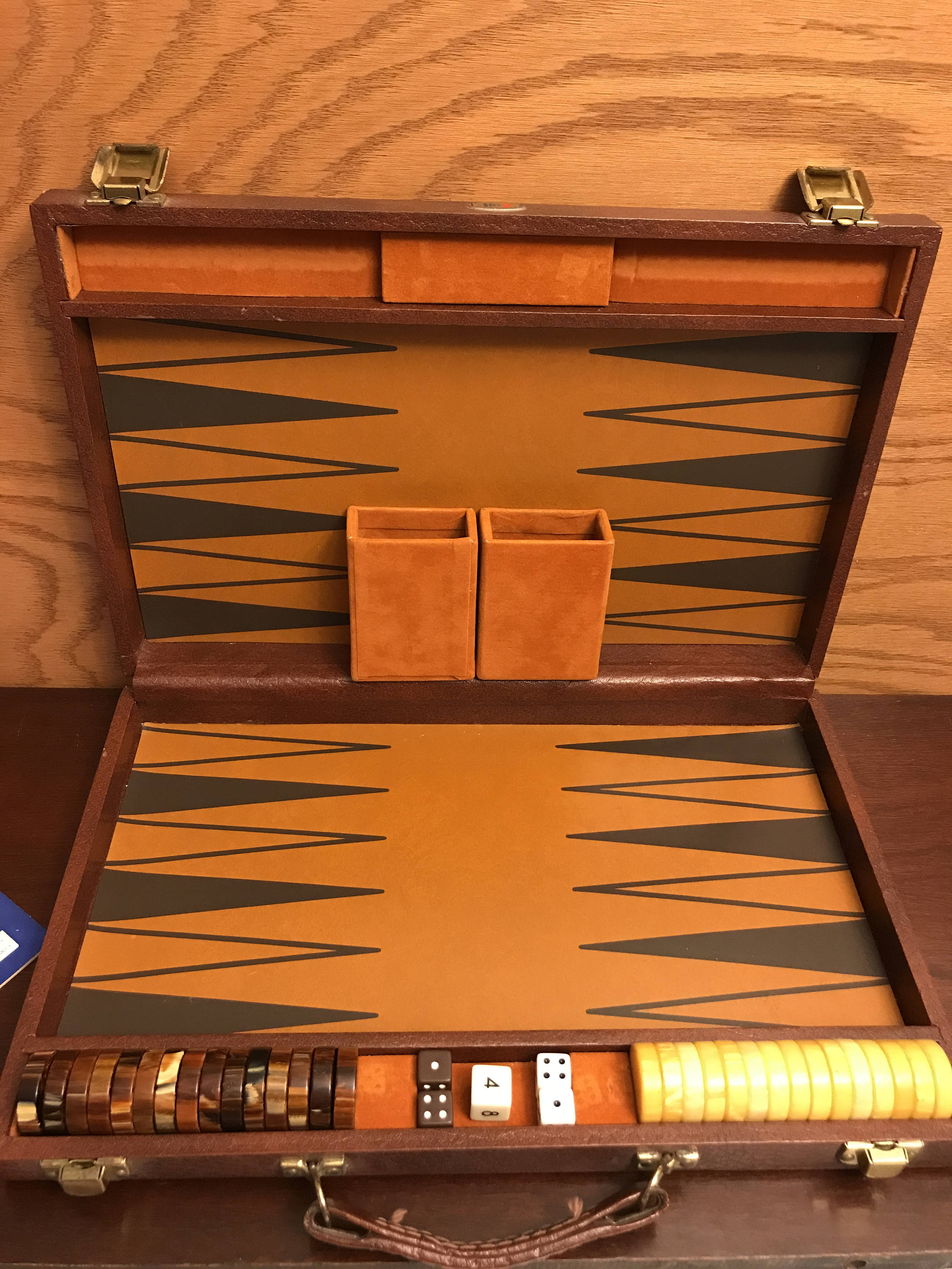 Vintage Bakelite Backgammon Game, Attache Backgammon set, Backgammon ...