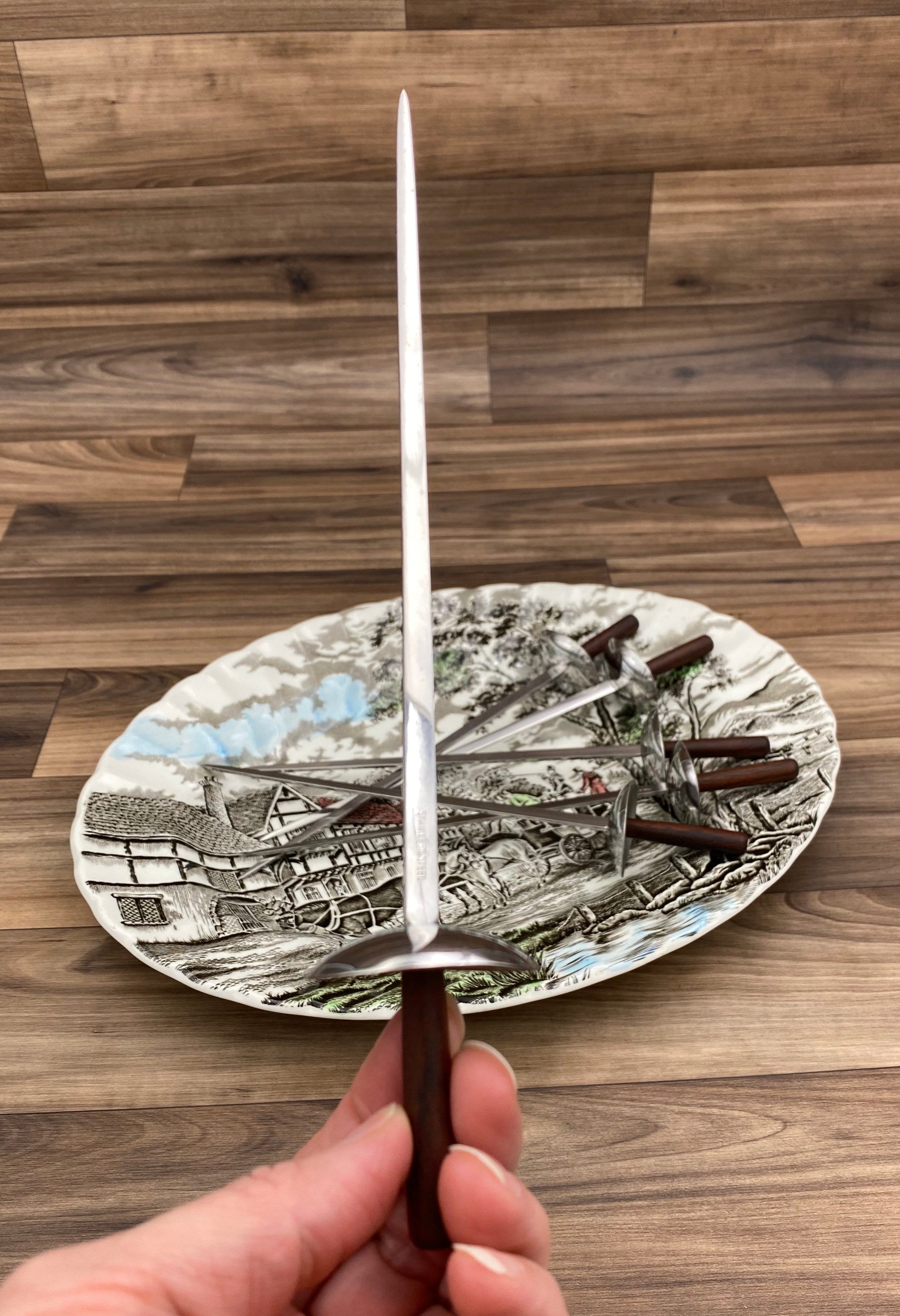 Vintage Sword Shish Kabob Skewers, Appetizer picks, Unique Cutlery set