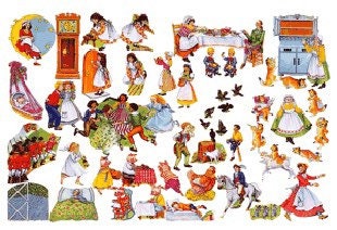 Vintage Nursery Rhymes Flannel graph set, The Story Teller, Once Upon a ...