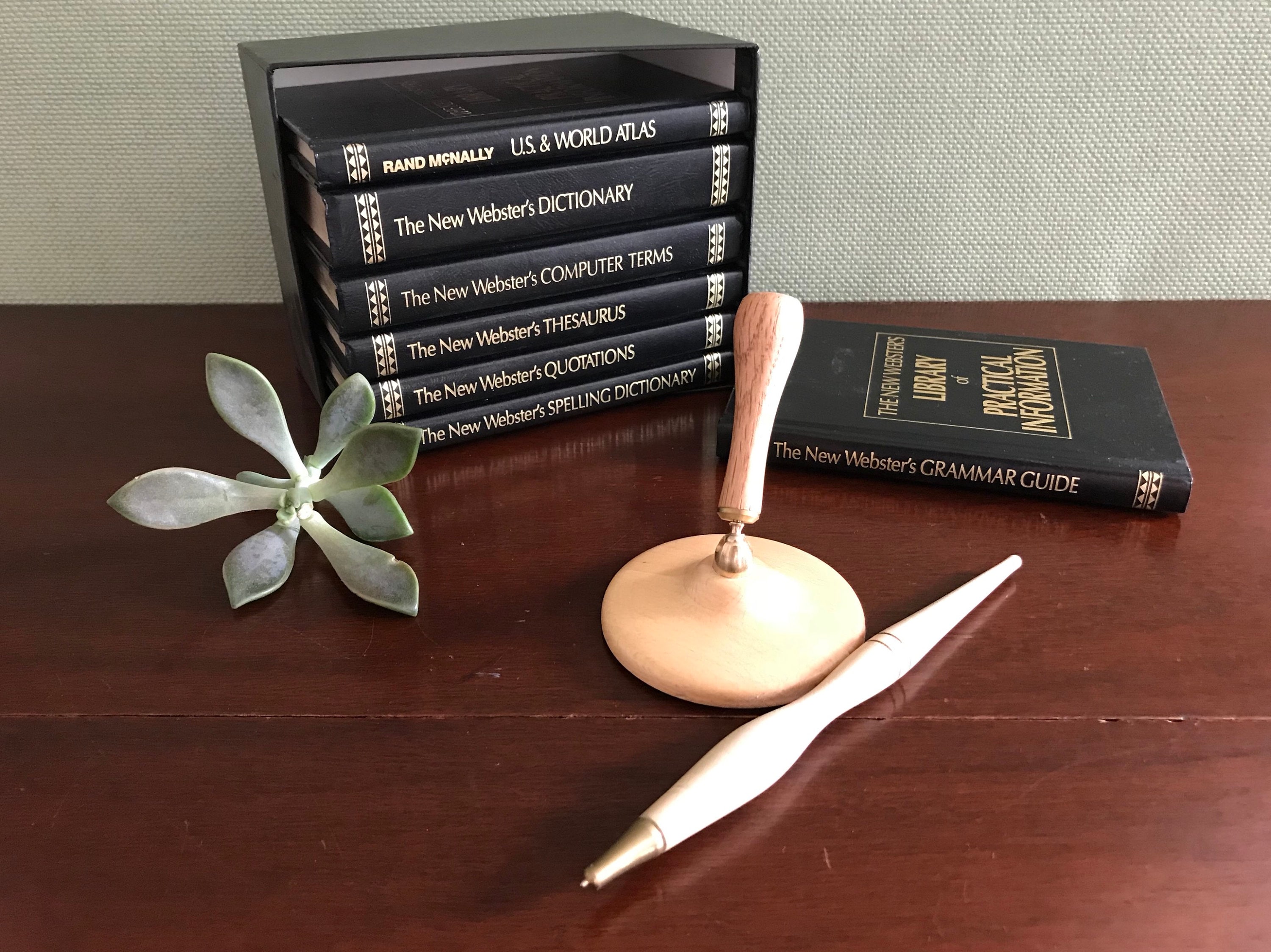 Vintage exotic wood Desk Pen and Holder, Hand crafted wood pen ...