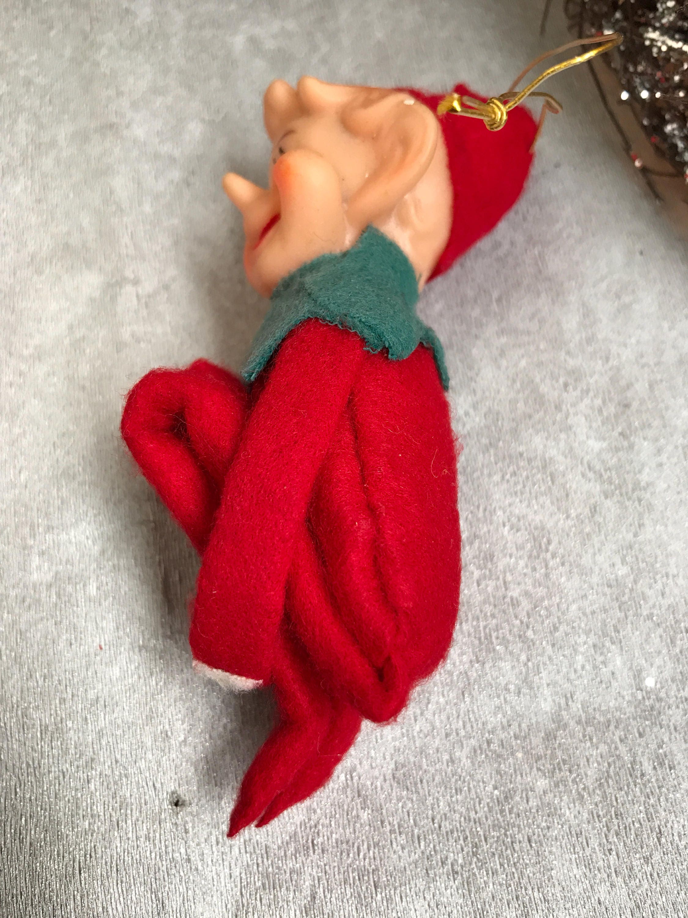 Vintage Knee Hugger Elf, Christmas pixie Elf, Elf Ornament, Knee hugger ...