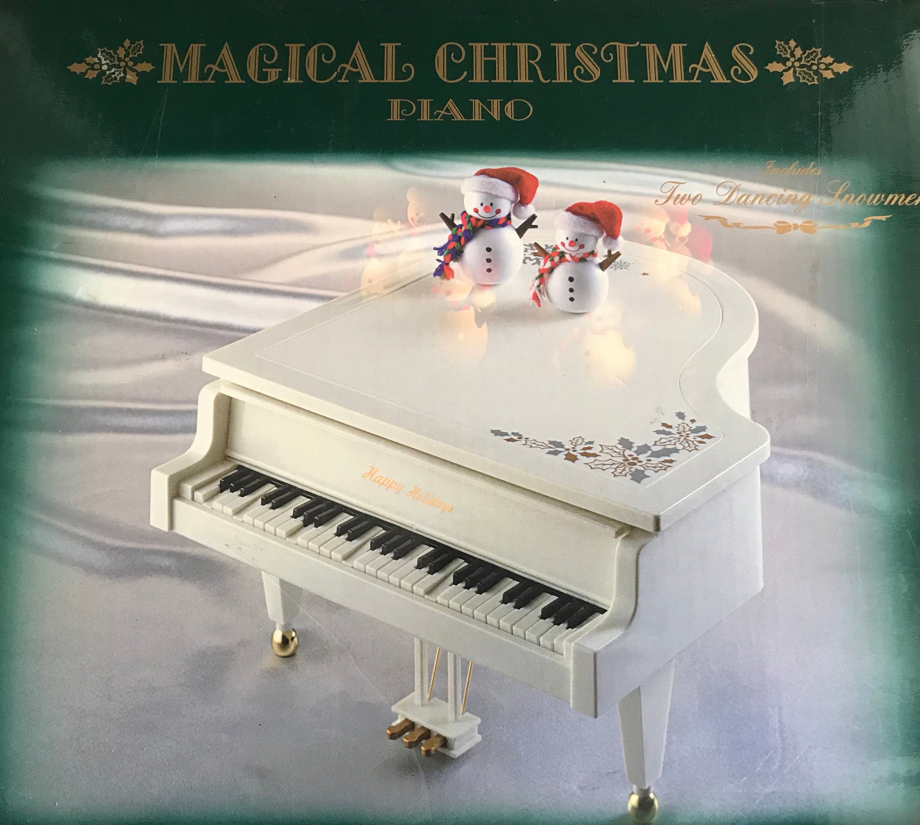 Vintage Magical Christmas Grand Piano Music Box plays 12 songs Dancing ...