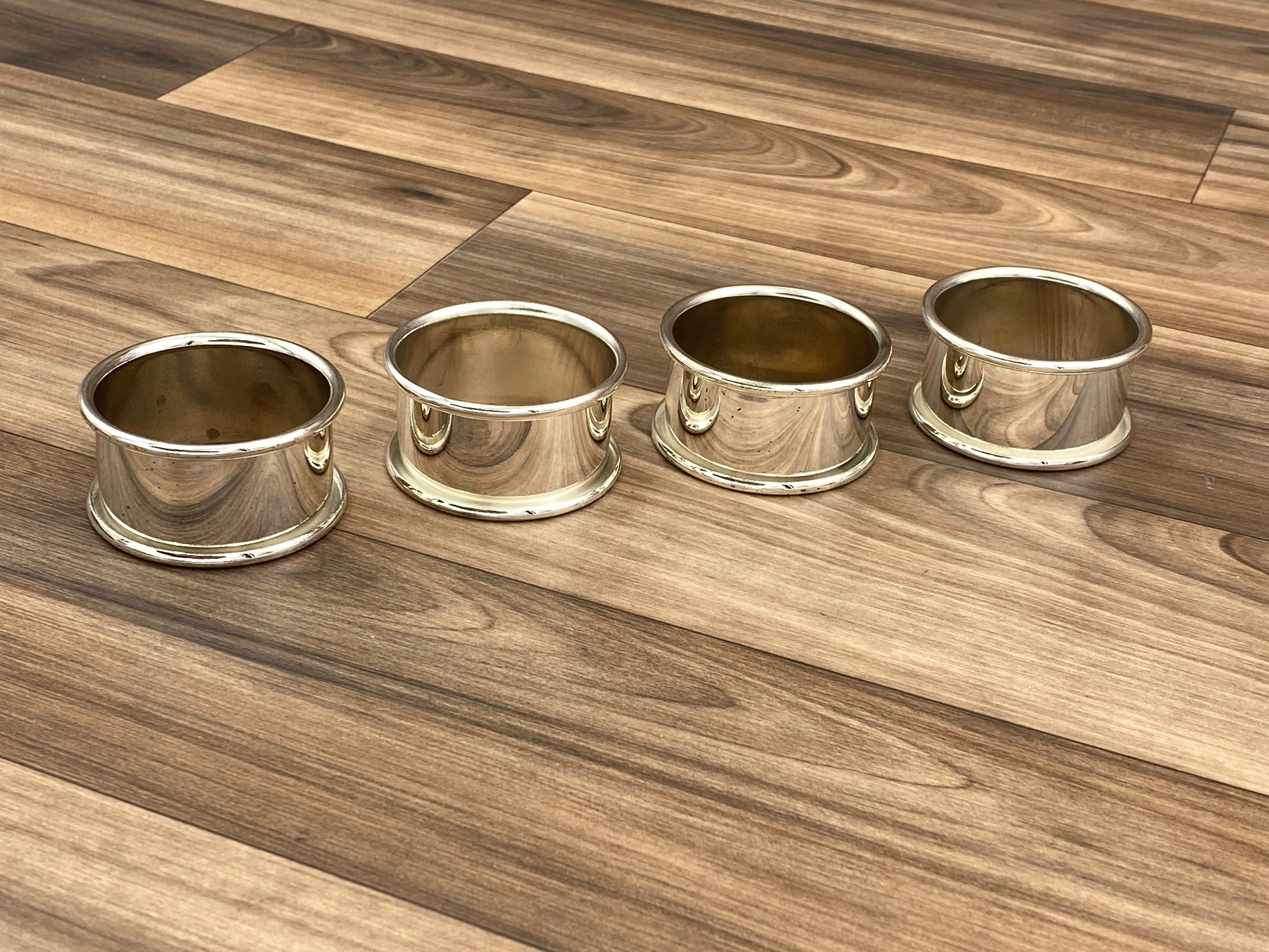 Vintage Silver plated Napkin Rings, Rolled rim Napkin rings, 4 piece ... Vintage Silver plated Napkin Rings, Rolled rim Napkin rings, 4 piece ...