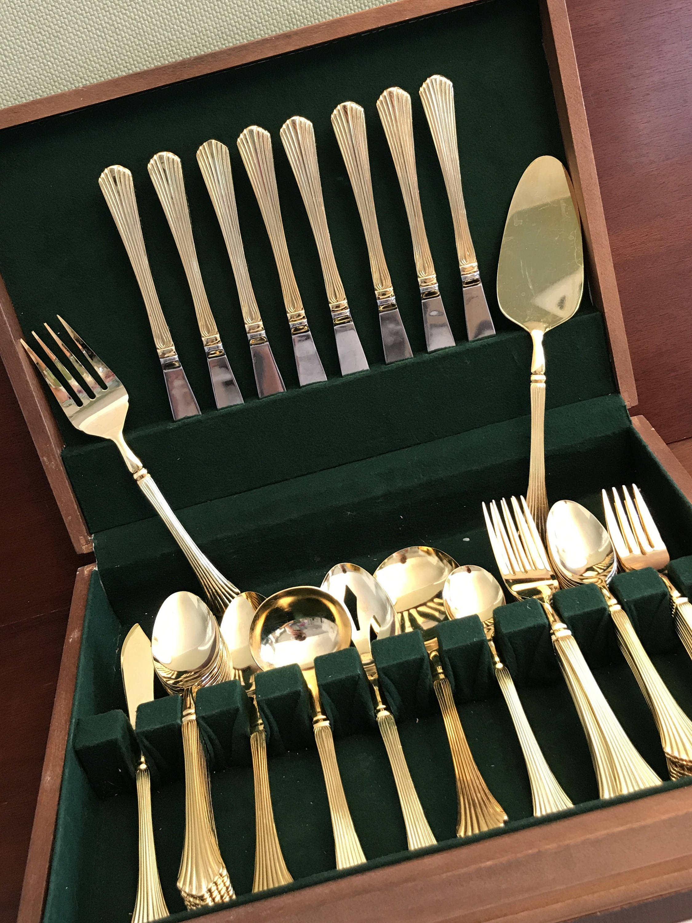 Gold Flatware Complete 48 Piece Service For 8 With Serving Pieces gold-flatware-complete-48-piece-service-for-8-with-serving-pieces
