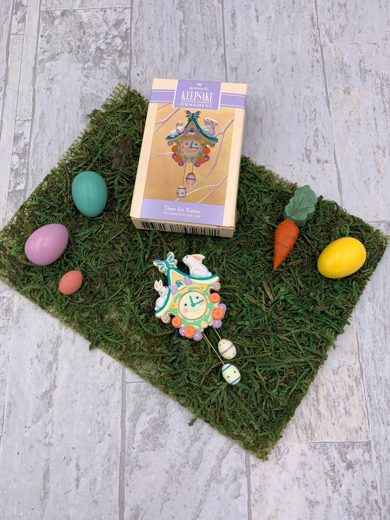 Vintage Time for Easter Hallmark Ornament, Easter clock ornament, 1993 ...