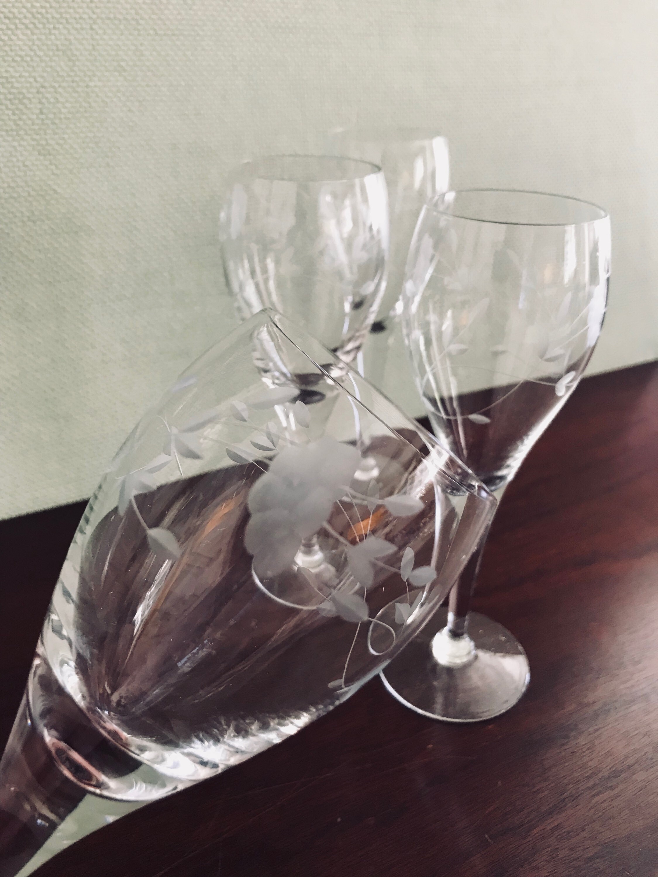 Vintage Crystal Princess House Flutes, Heritage Pattern, Heritage ...