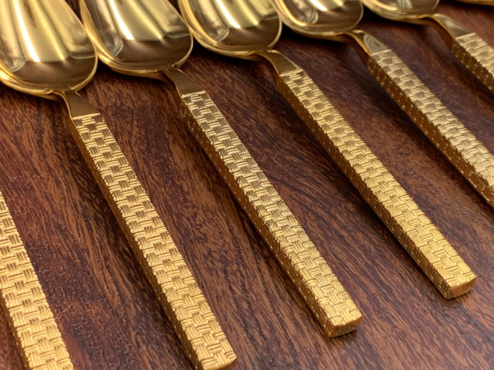 Vintage Gold Flatware Set, Gold Plated Supreme Cutlery Flatware ...