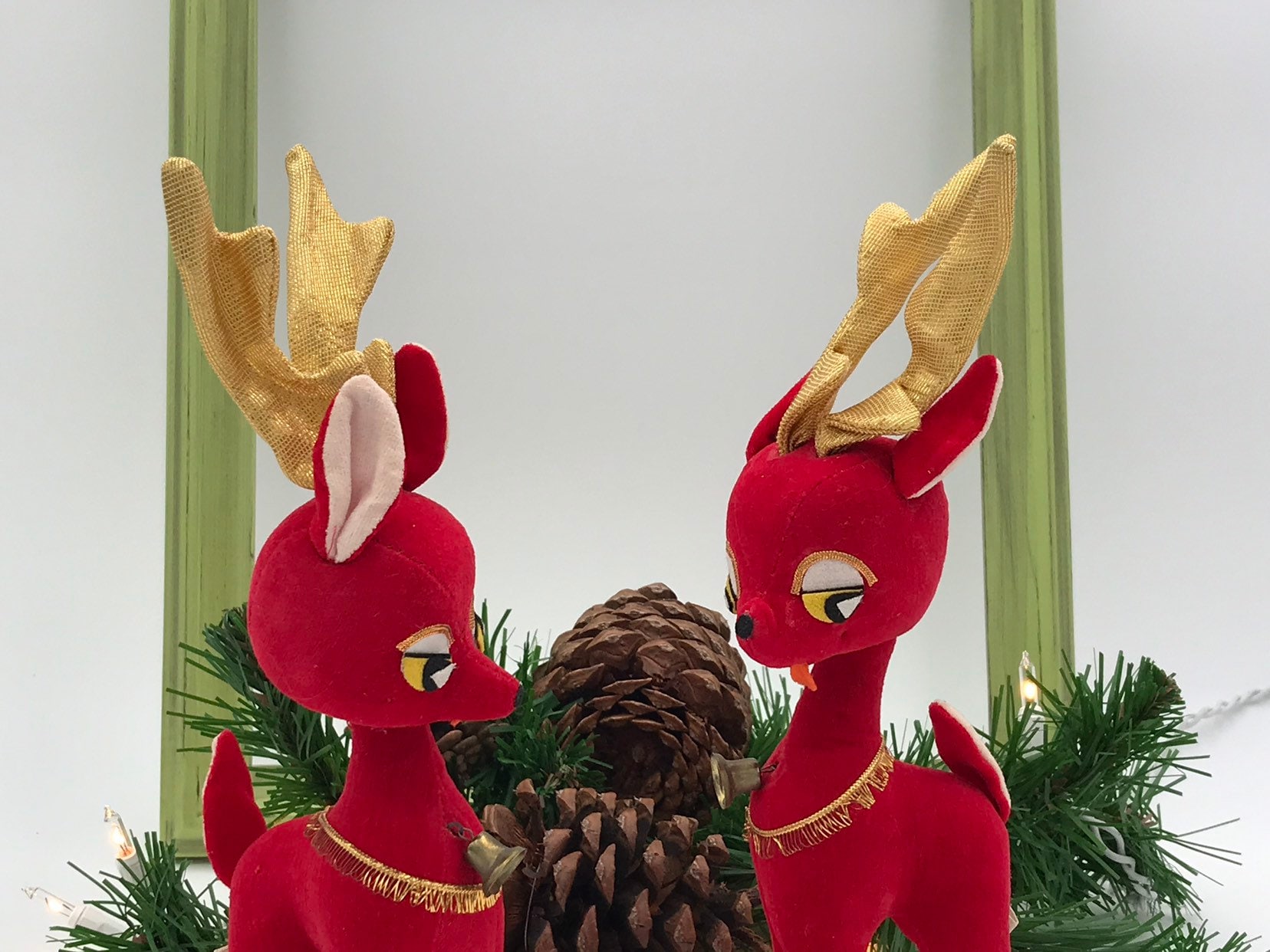 Vintage Red velvet Reindeer by Kamar 1960s made in Japan Christmas ...