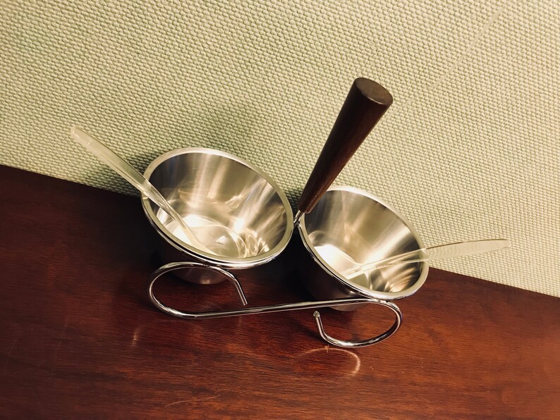 Vintage Condiment Set Danish Modern Condiment Set Teak Wood - Etsy