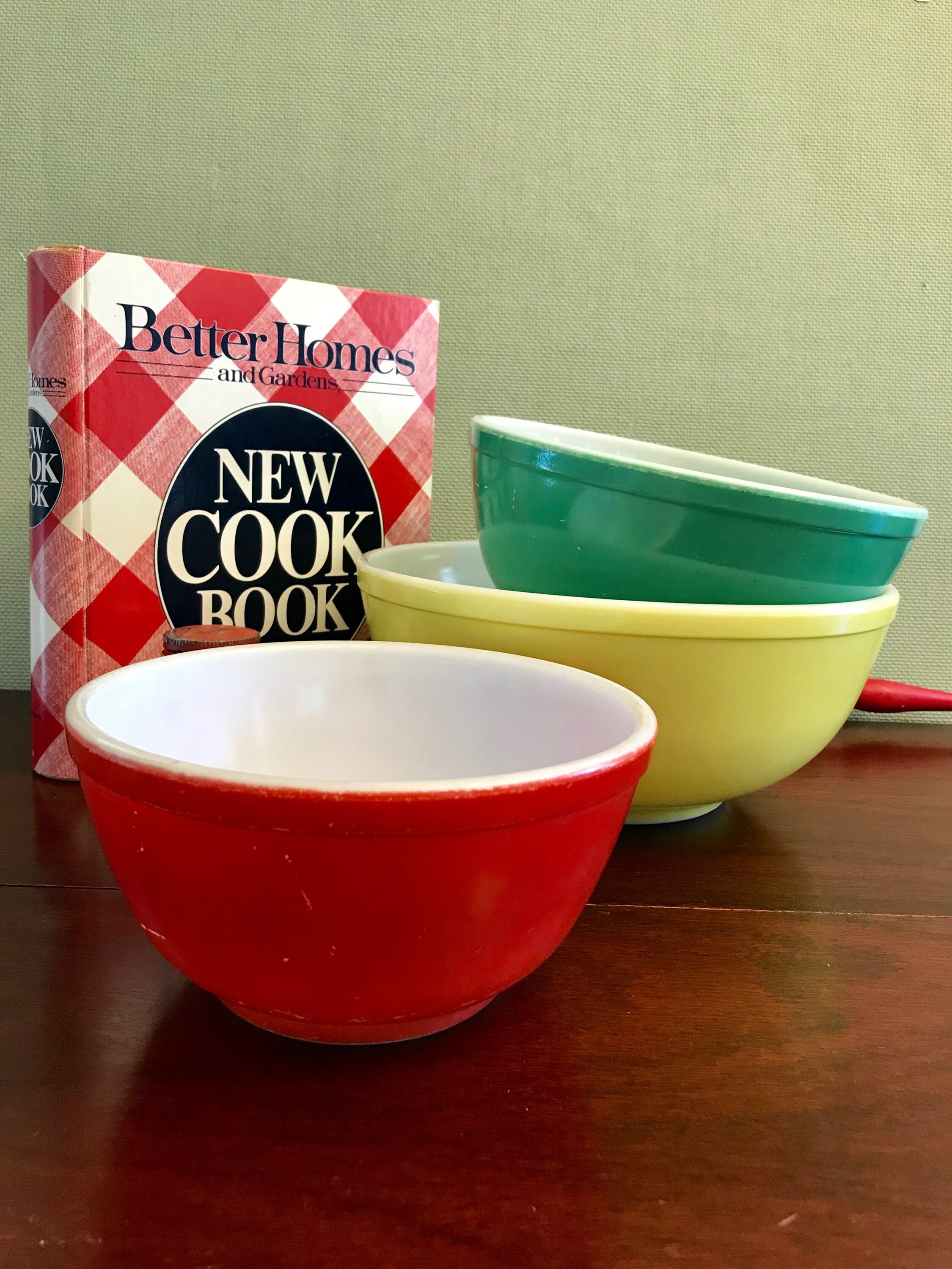 Vintage Pyrex Mixing Bowls Primary Colors Pyrex Bowl Set Vintage