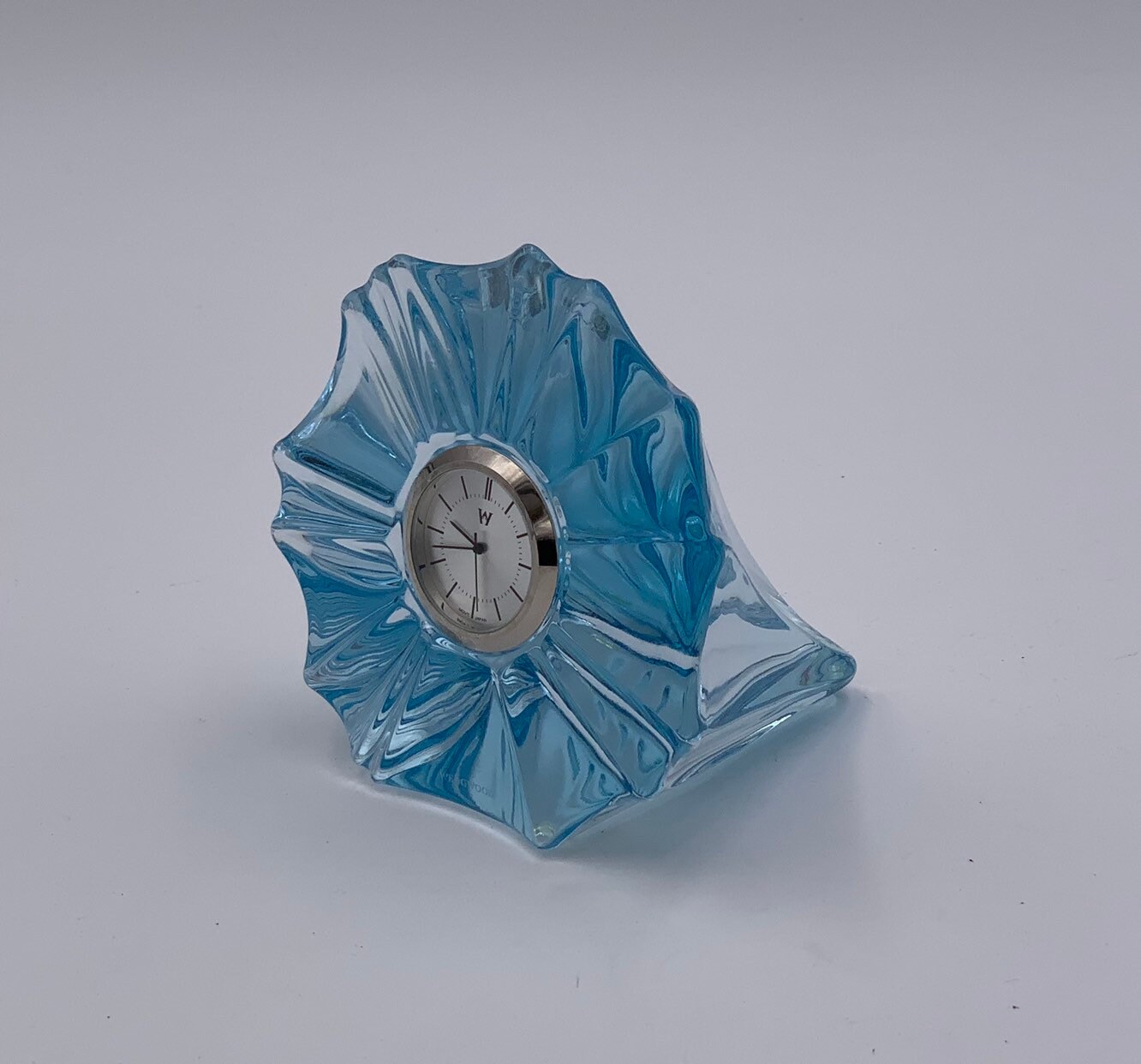 Wedgwood Blue Crystal Starburst Clock, Turquoise Star shaped desk clock ...