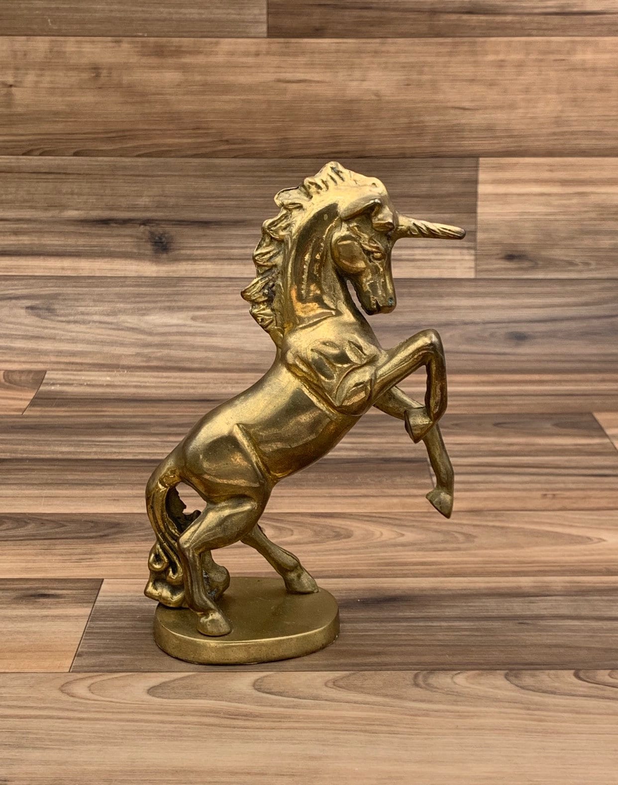 Vintage Brass Unicorn Figurine, Heavy brass unicorn