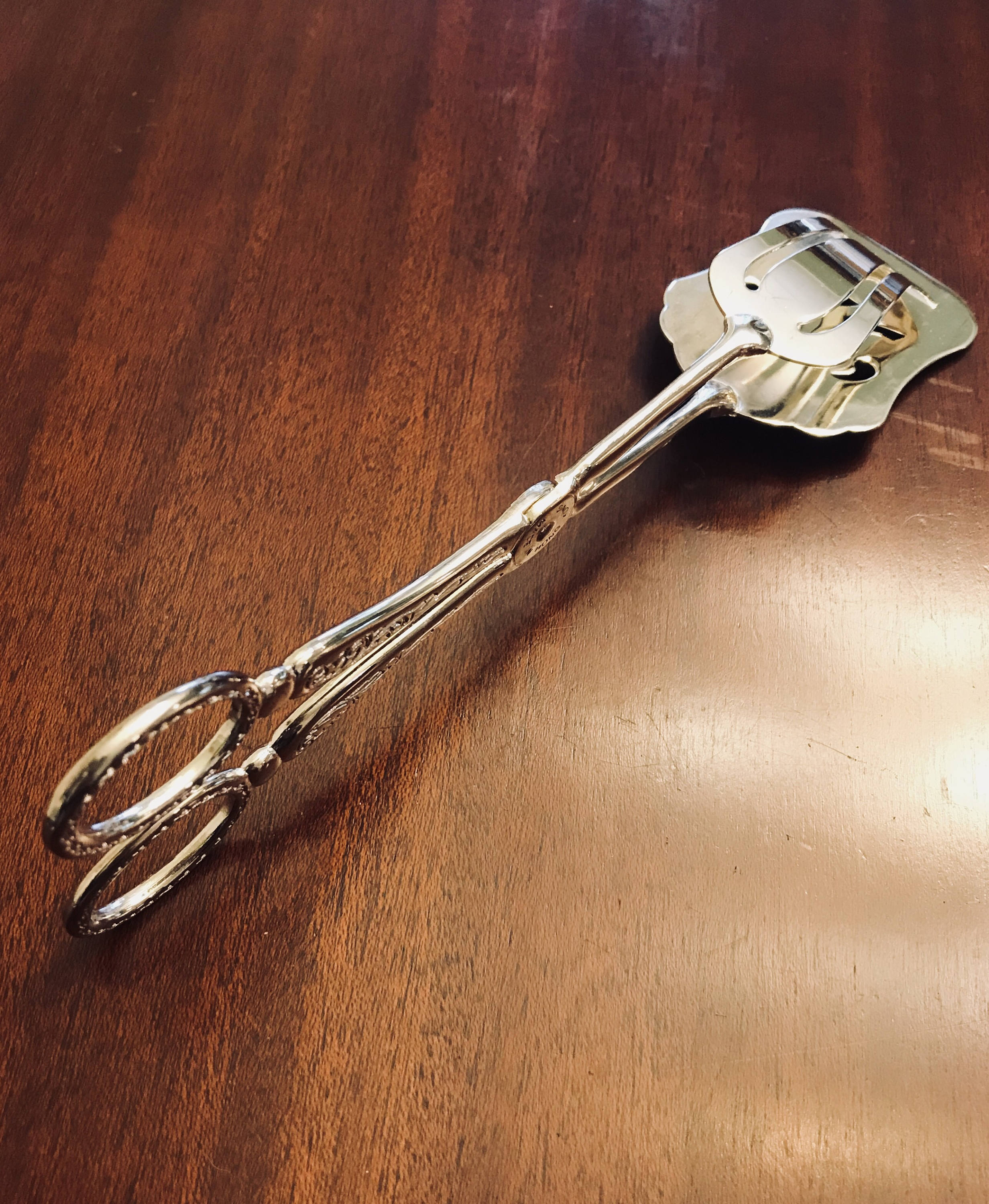 Vintage Silverplate Pastry Tongs, Ornate Scissor Tongs, Party Tongs ...