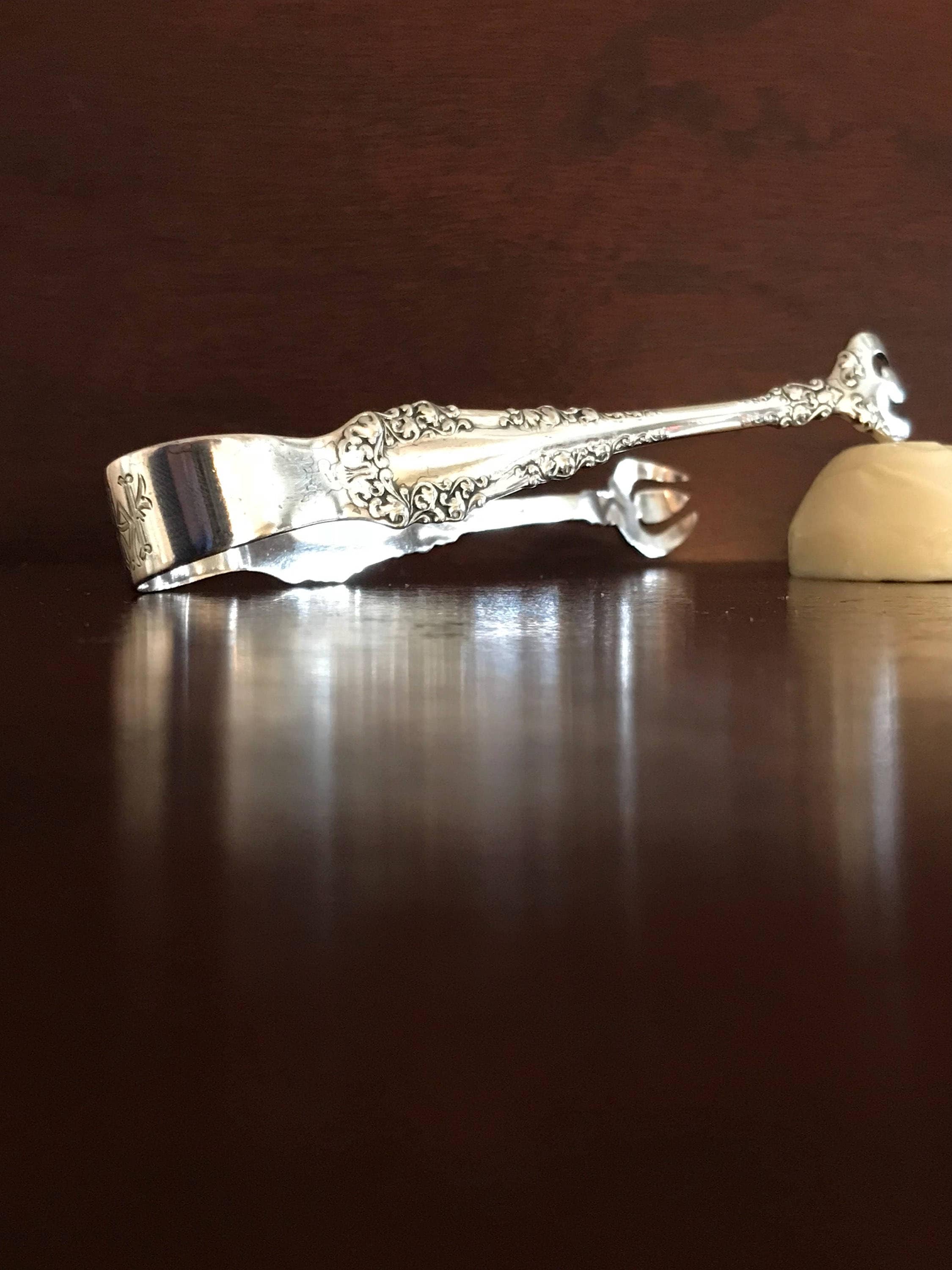 Antique Silver Sugar Tongs, C 1897, Rogers Bros Berkshire Sugar Tongs ...