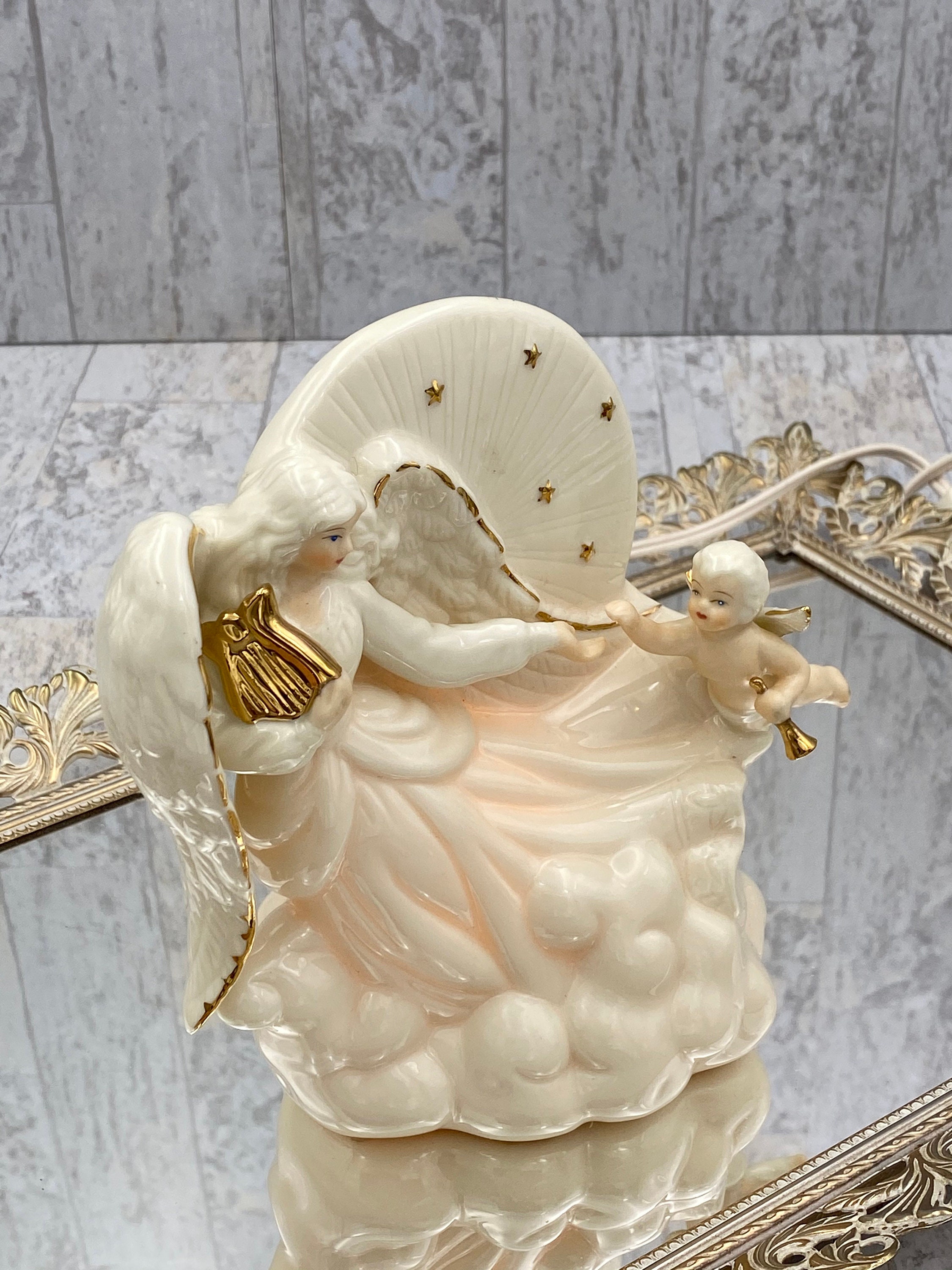 Vintage Angel Cherub Nightlight, Dresser lamp accent Light, Victorian ...