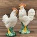Vintage Lefton Rooster and Hen Chicken Figurines, Rustic Farmhouse Home ...