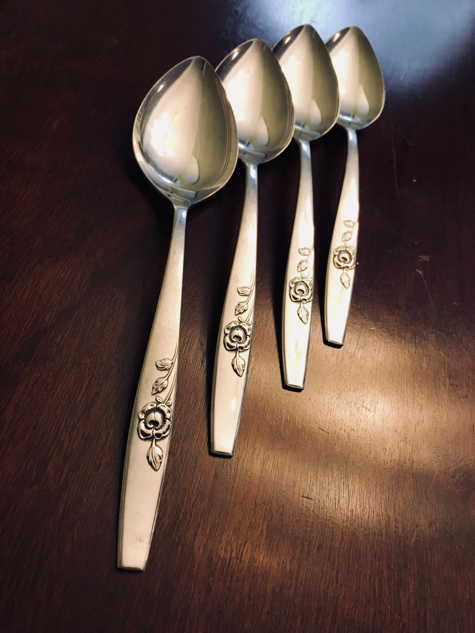 Vintage Oneida Serving Spoon Our Rose Serving Spoon - Etsy
