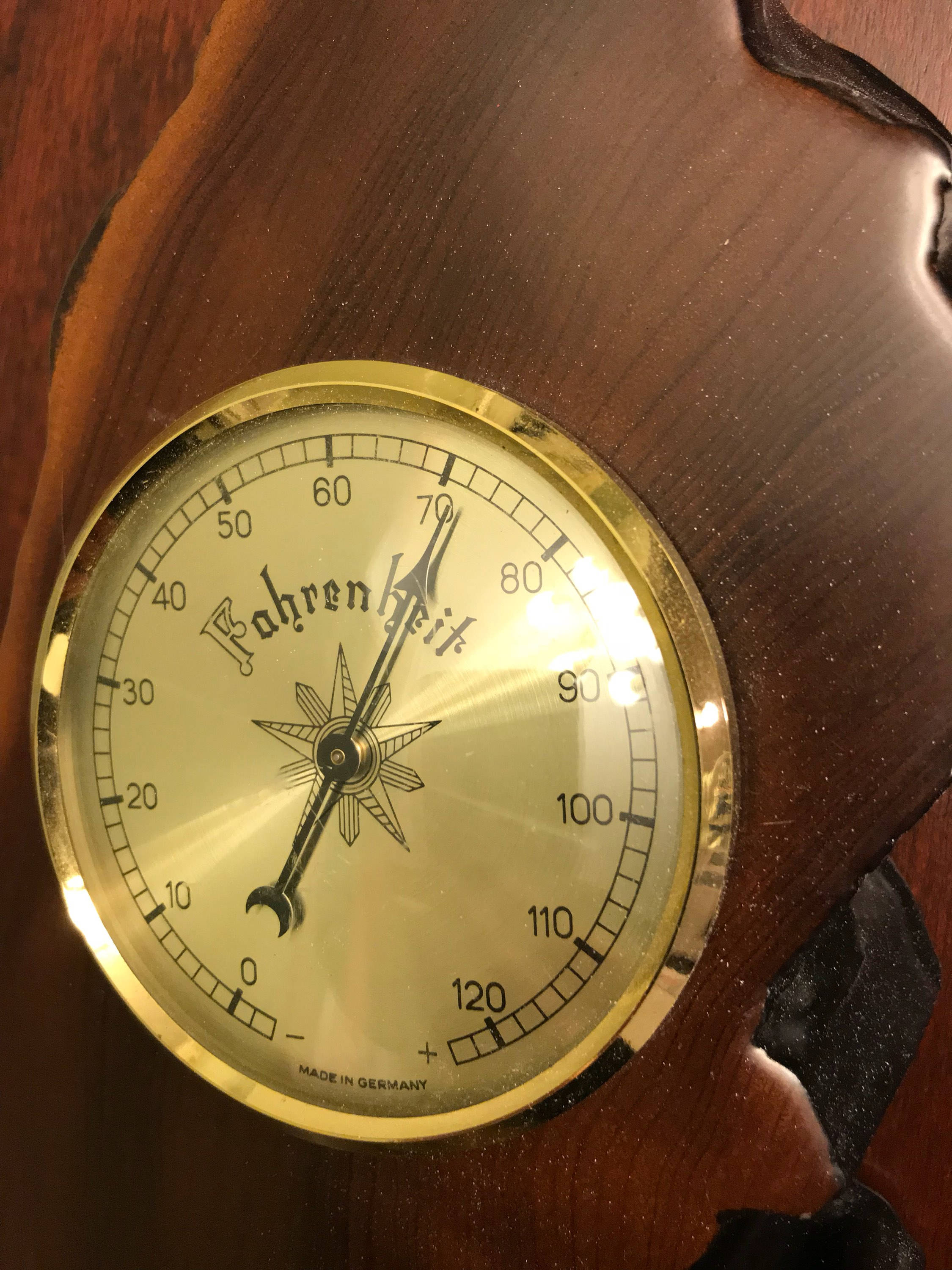 Vintage Weather Station, Handcrafted Wood Setting, collectible Weather ...