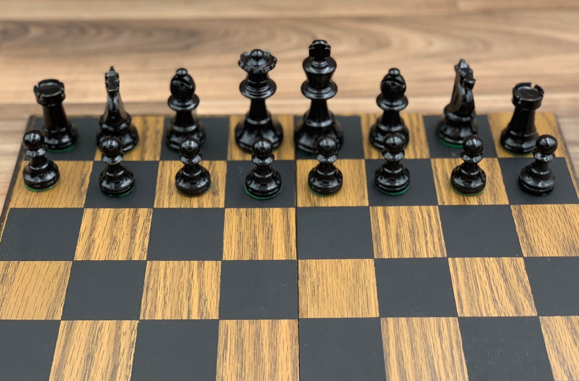 Vintage Wood Chess Set Staunton Chess 3M Bookshelf Classic Collectors ...