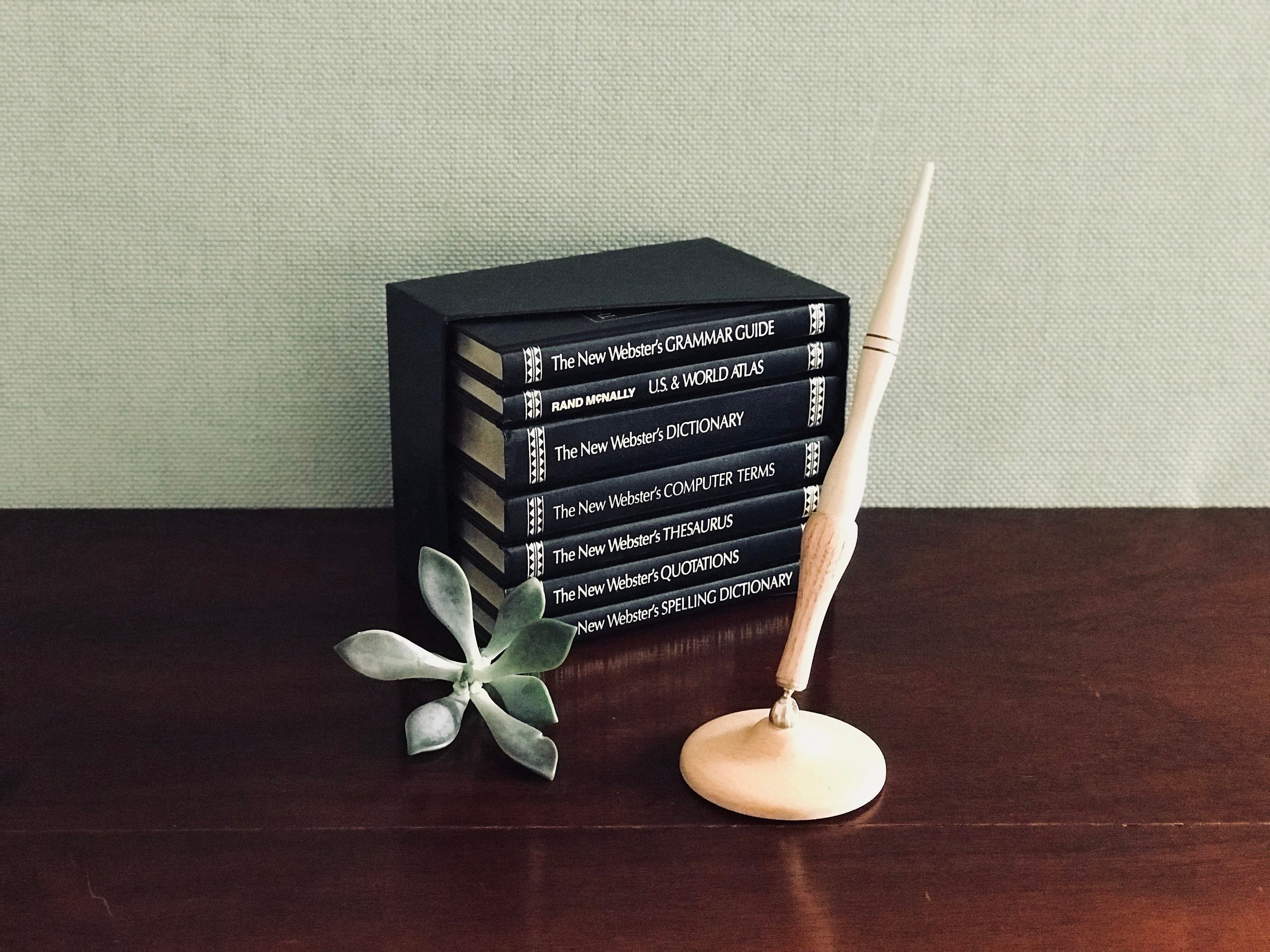 Vintage exotic wood Desk Pen and Holder, Hand crafted wood pen ...