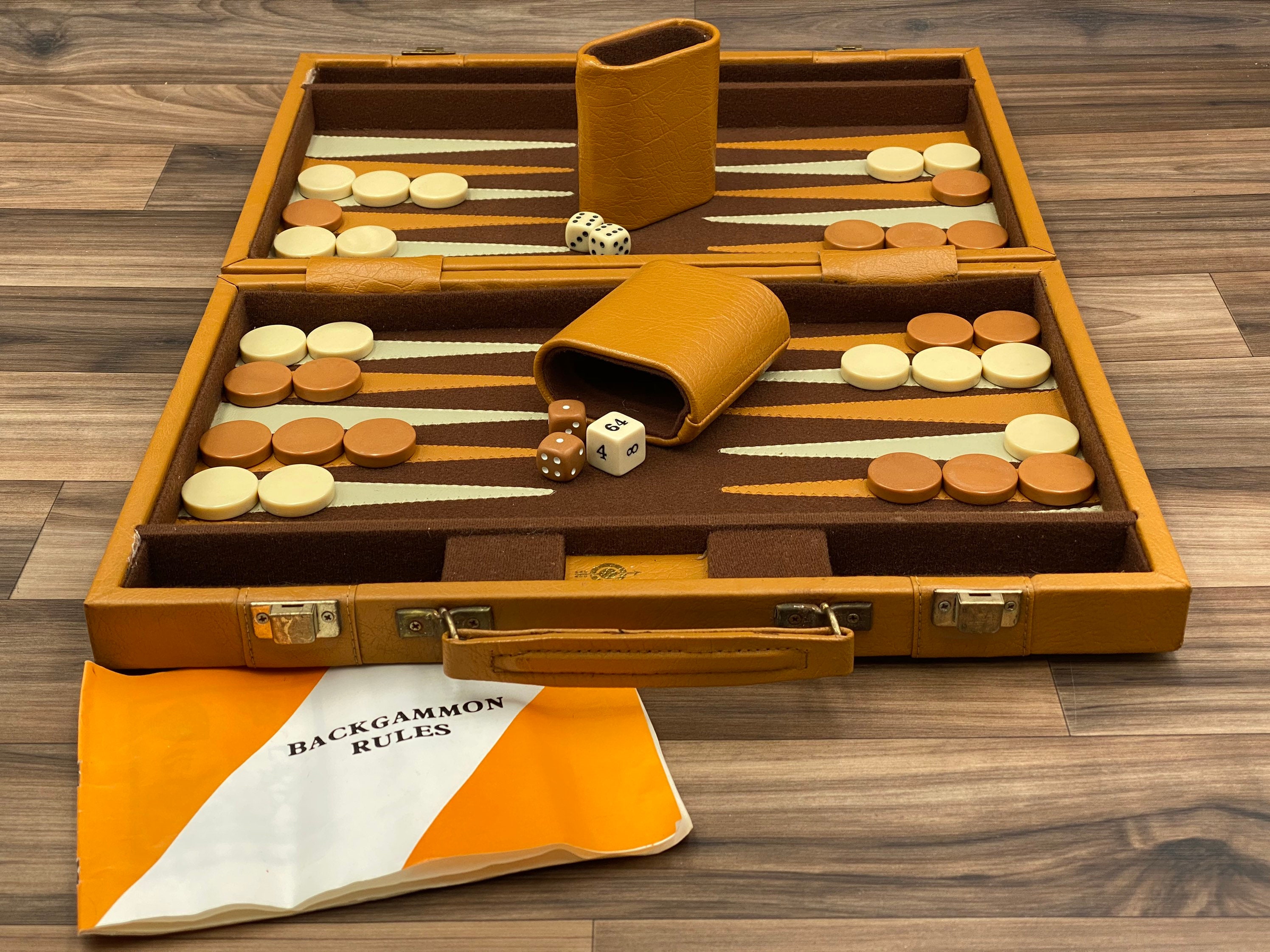 Vintage Skor-Mor Backgammon Game set in Attaché carrying case, Retro ...
