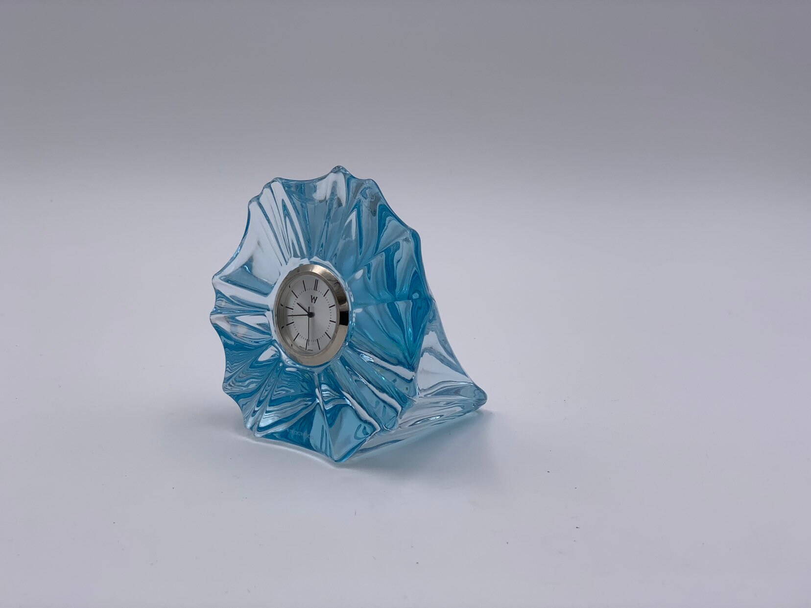 Wedgwood Blue Crystal Starburst Clock, Turquoise Star shaped desk clock ...