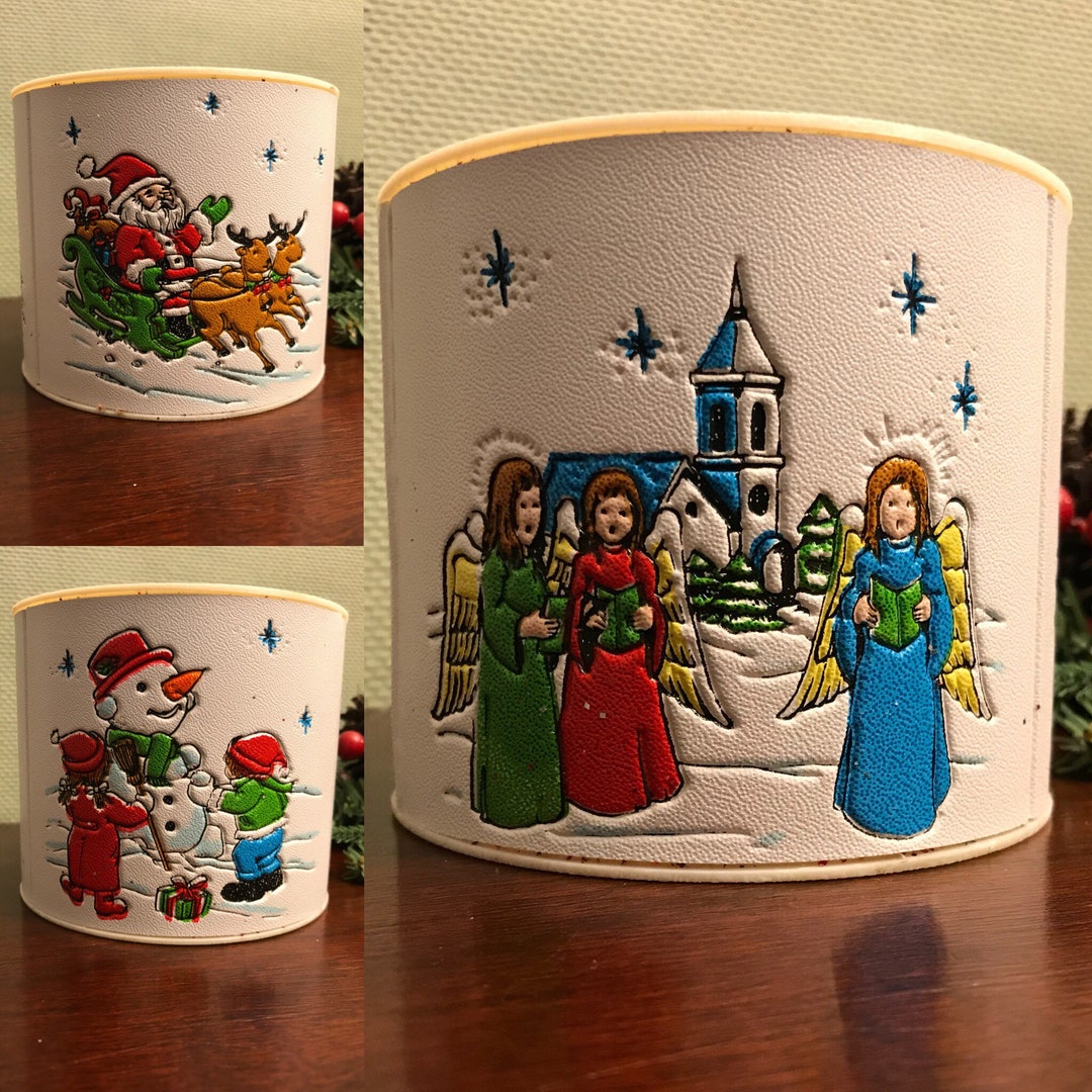 Vintage Rubens Original Christmas Planter: Angel, Snowman, Santa Decor ...