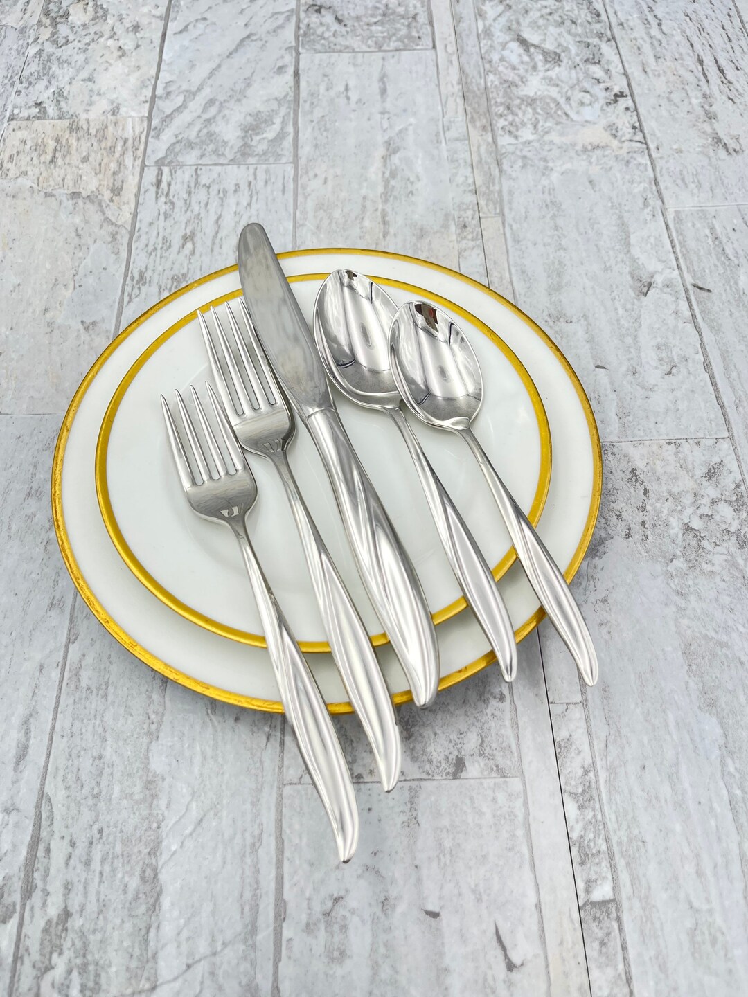Waikiki Flatware Set Gorham Stegor Stainless Vintage Silverware Set ...