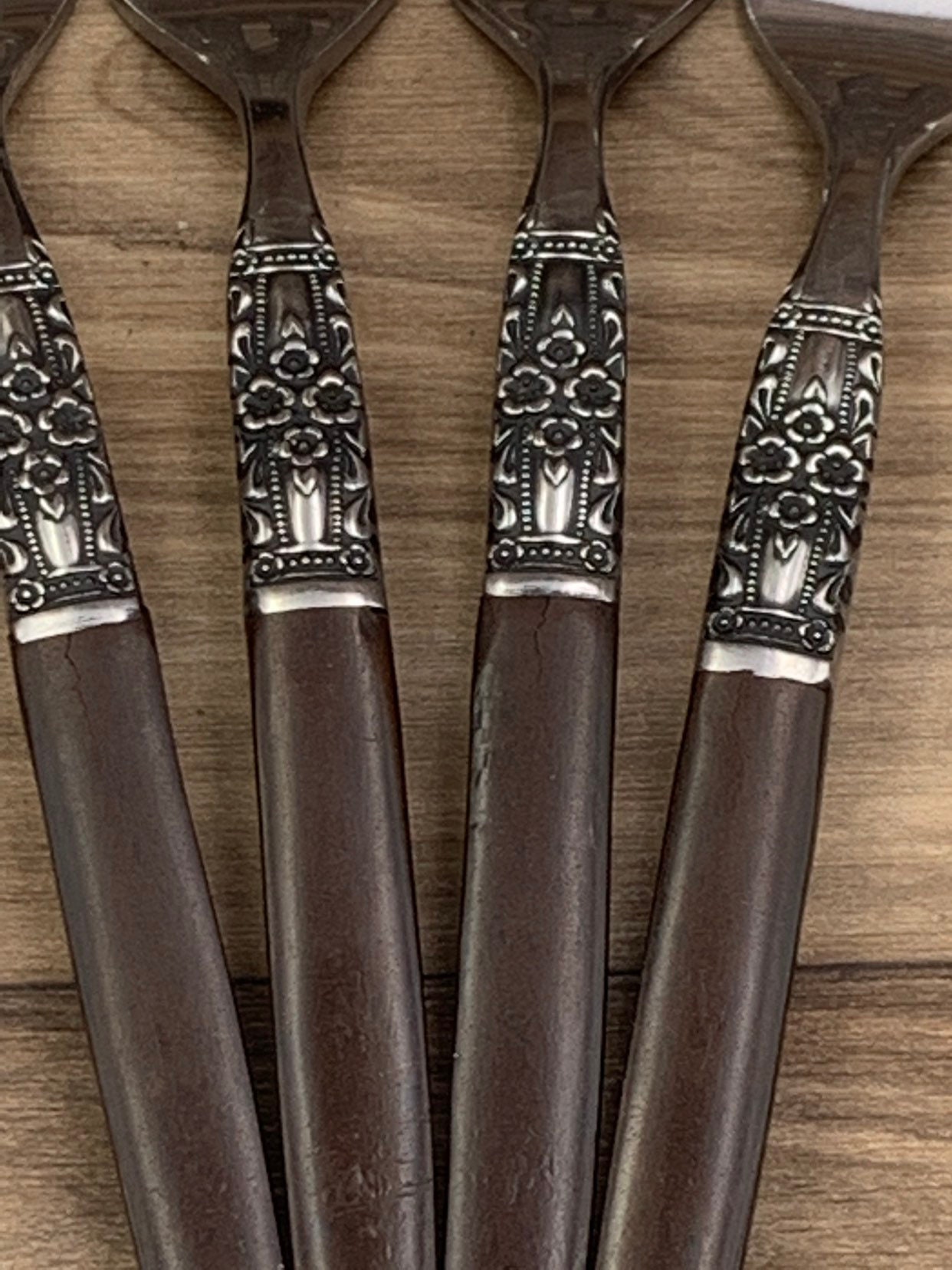 Vintage Flatware Set Napa Valley Silverware, service for 8, Floral ...