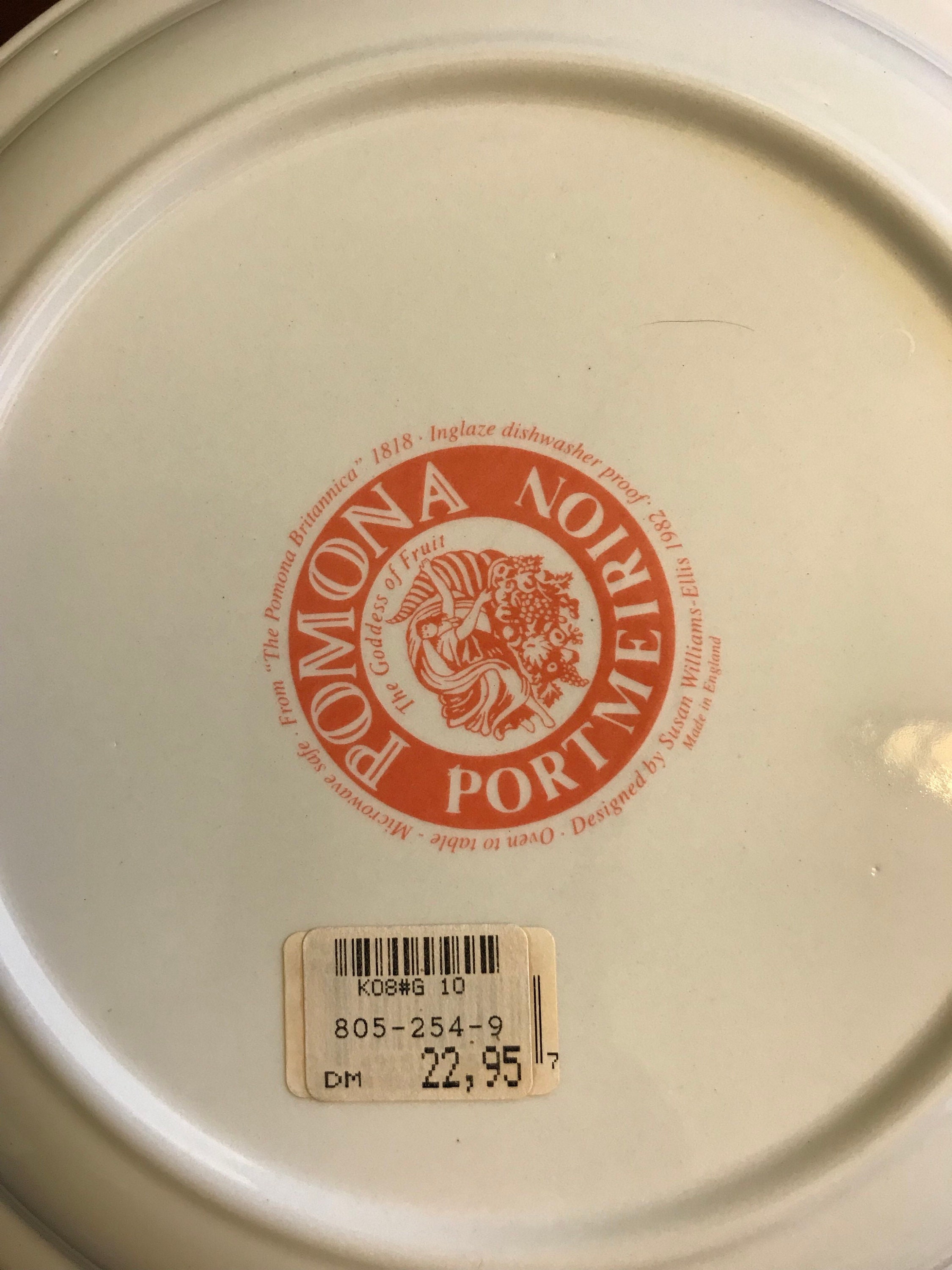 Pomona by PORTMEIRION Collectors plate, The Hoary Morning Apple, 1982 ...