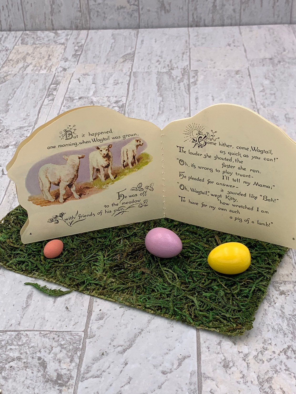 Easter Picture book Wagtail, Vintage Easter Picture book, Die cut ...