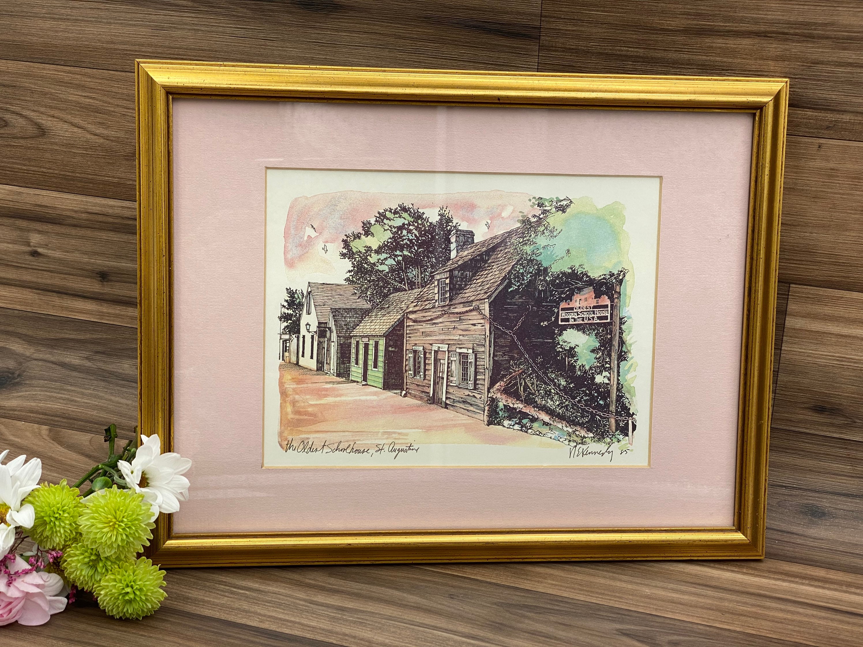 Framed Watercolor Print signed by Artist N E Kennedy The Oldest ...