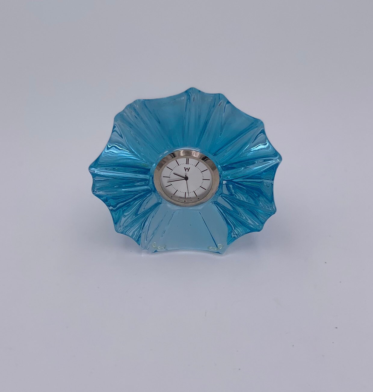 Wedgwood Blue Crystal Starburst Clock, Turquoise Star shaped desk clock ...