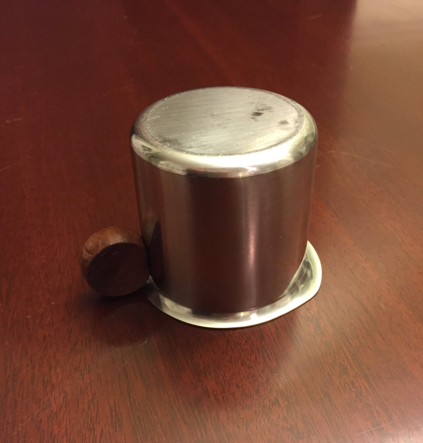 Pitcher Danish Modern, Small stainless steel pitcher with wooden handle ...