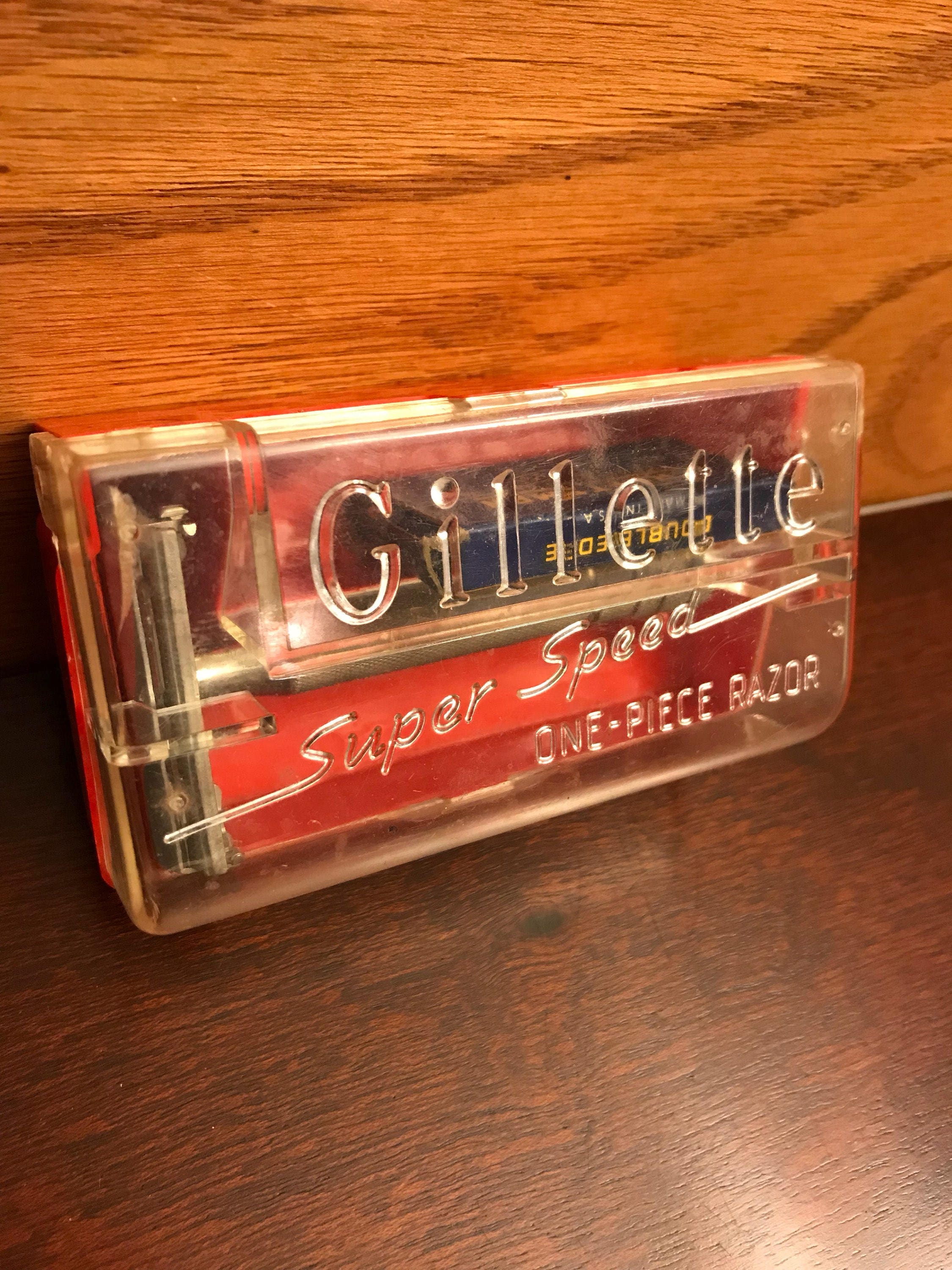 Vintage Gillette Super Speed Razor Set, 1950's Shaving Kit, Collectible ...