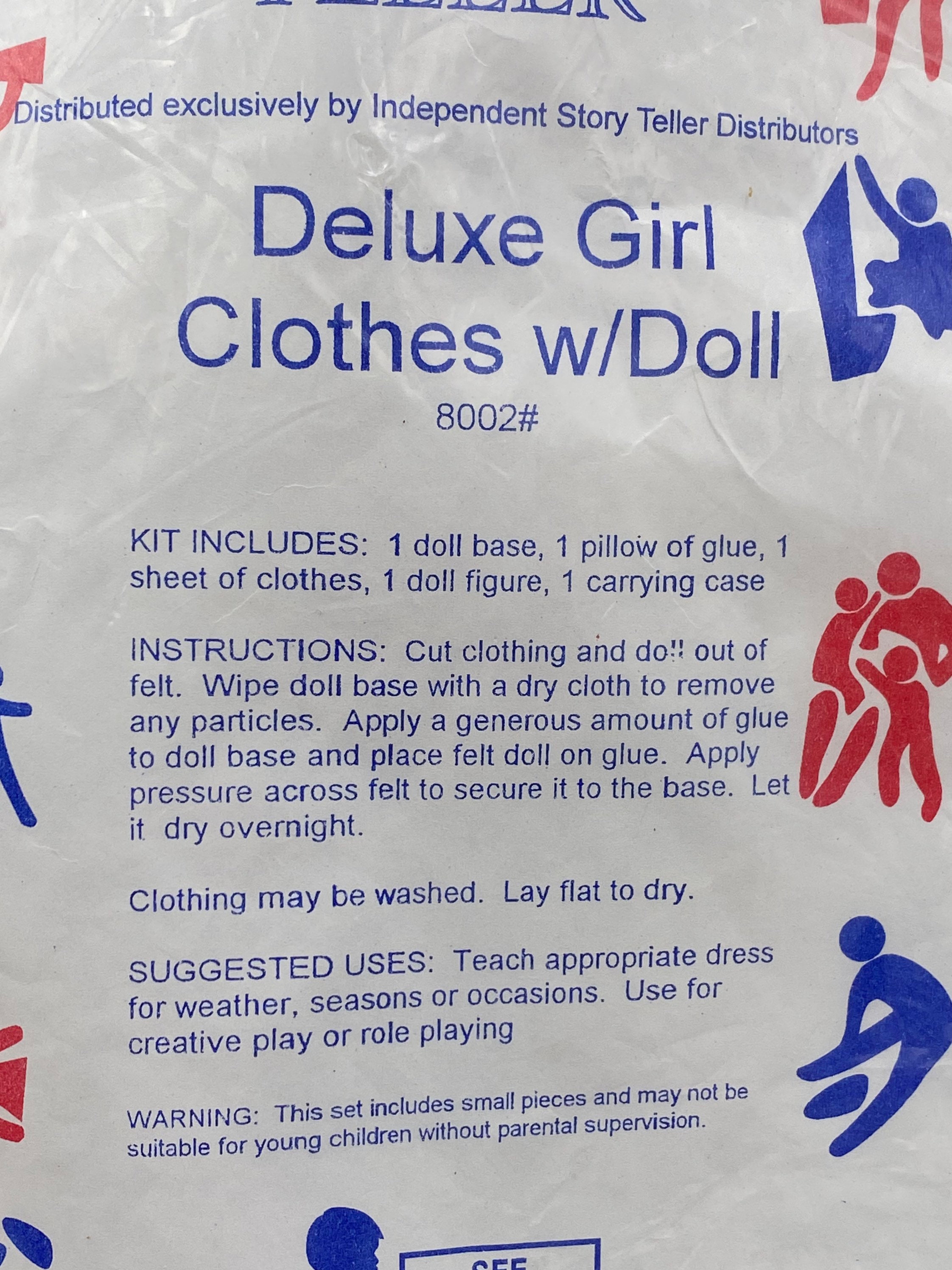 Vintage Felt Doll Flannel graph set, The Story Teller, Deluxe clothes ...