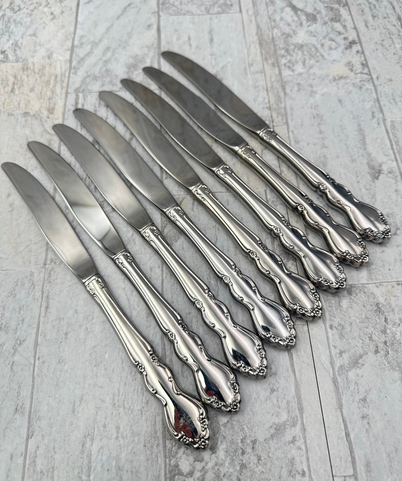 Vintage Oneida Dover Flatware Set: Stainless Service for 8, Tray ...