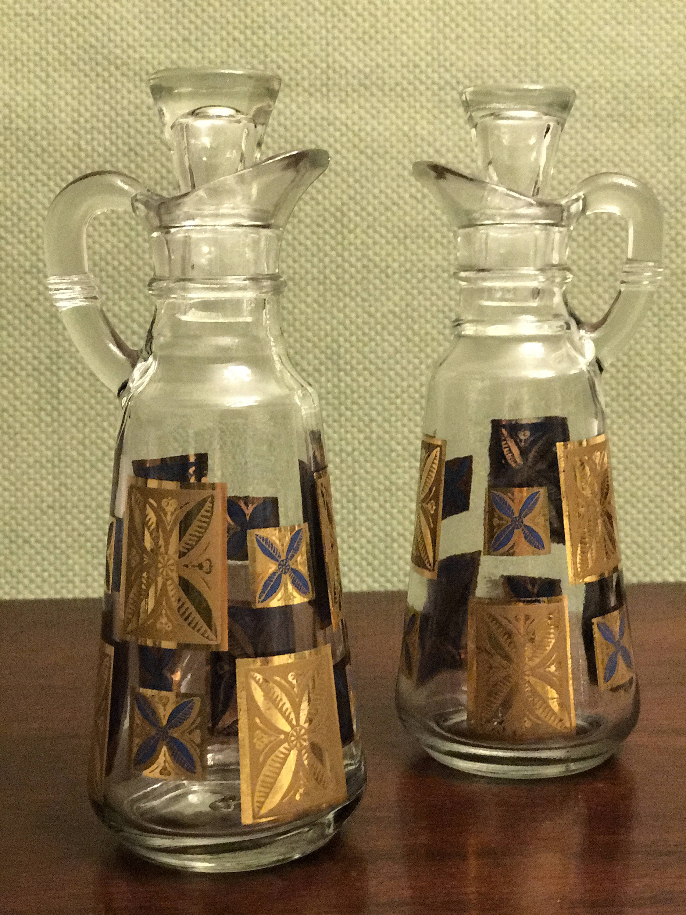Mid Century Modern Cera Cruets, Gold Cruet Set, Rare Cera Cruet set ...