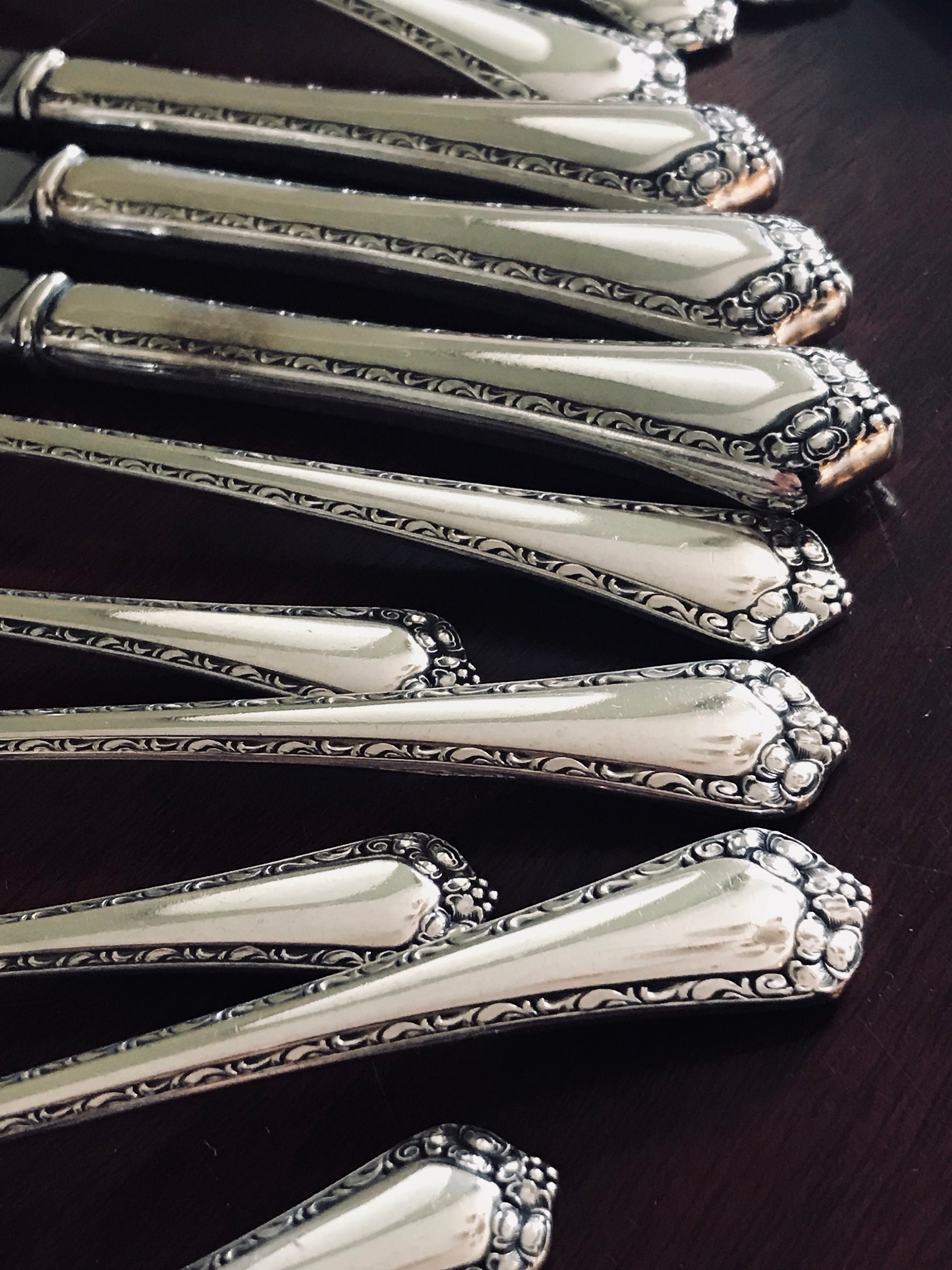 Easterling Rosemary Sterling Silverware set 1944 Collectible Sterling ...