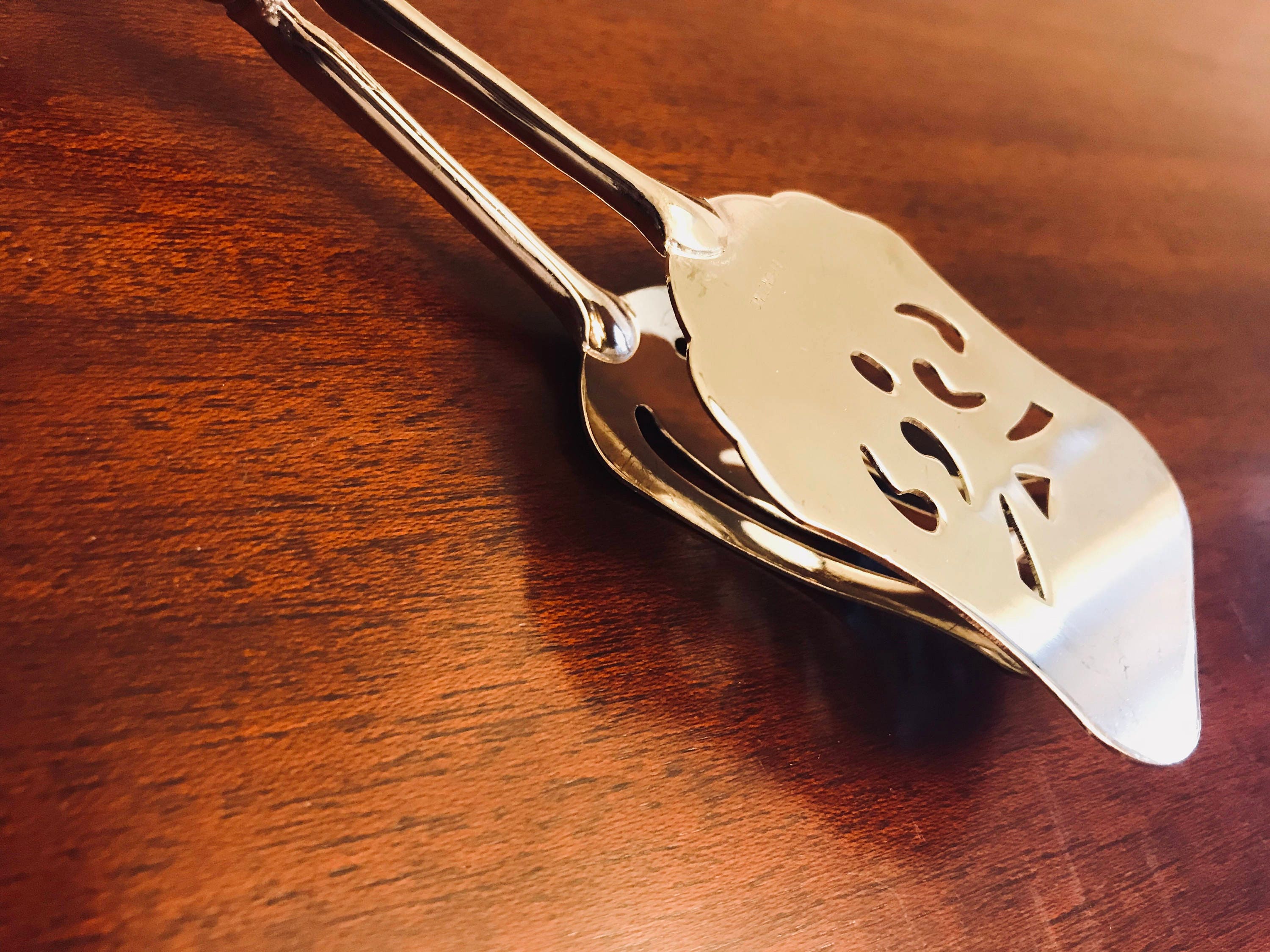 Vintage Silverplate Pastry Tongs, Ornate Scissor Tongs, Party Tongs ...