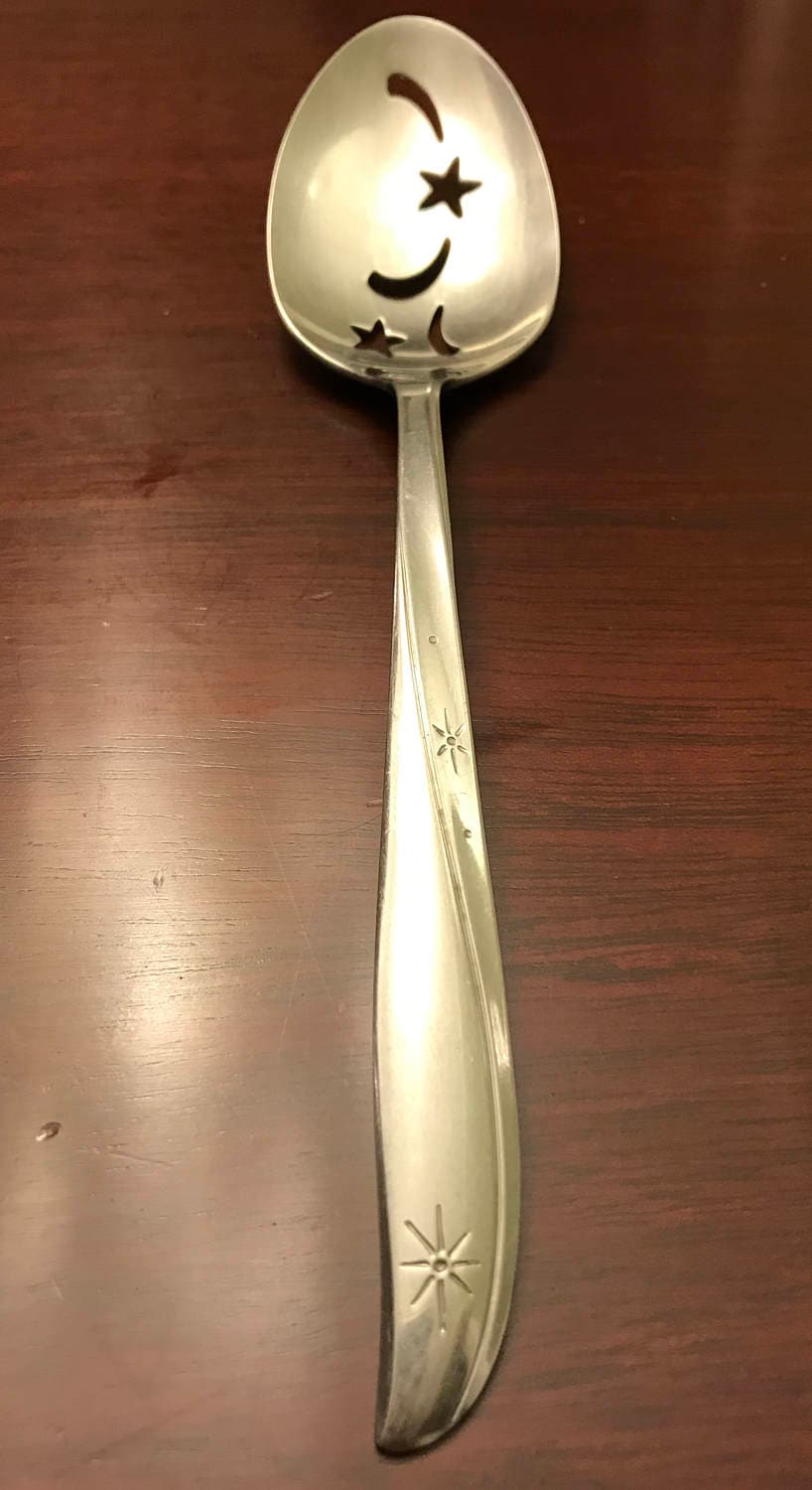 Atomic MidCentury Modern Two Star Oneida Community, pierced serving ...