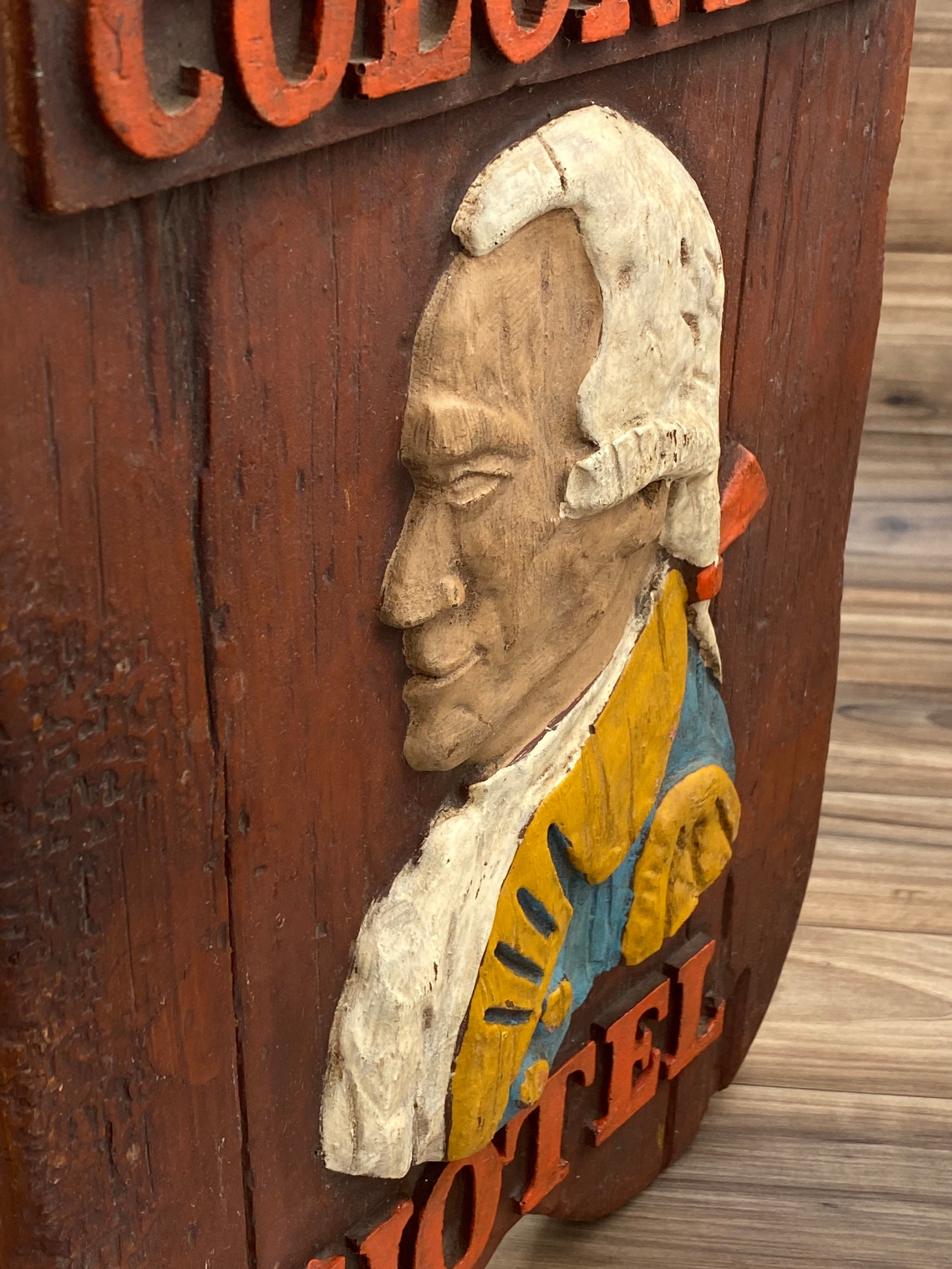 Vintage Wall Plaque, Colonial Hotel Sign, Americana Wall Art, Patriotic ...