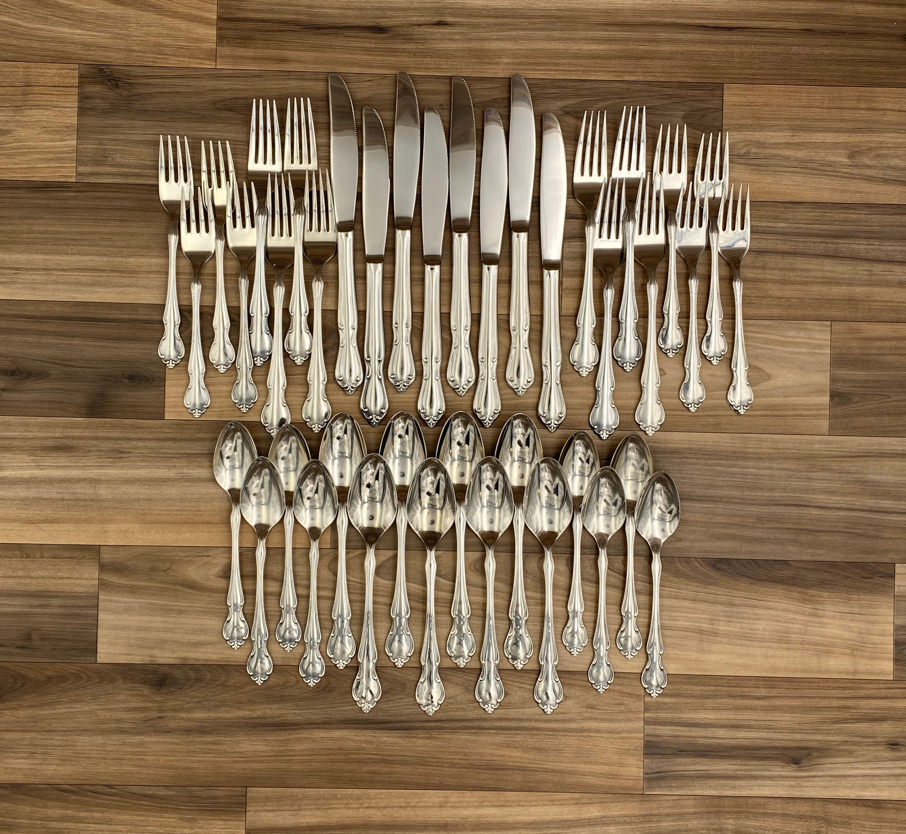 Vintage Stainless Flatware Set, Rogers Royal Splendor, Service for 8 ...