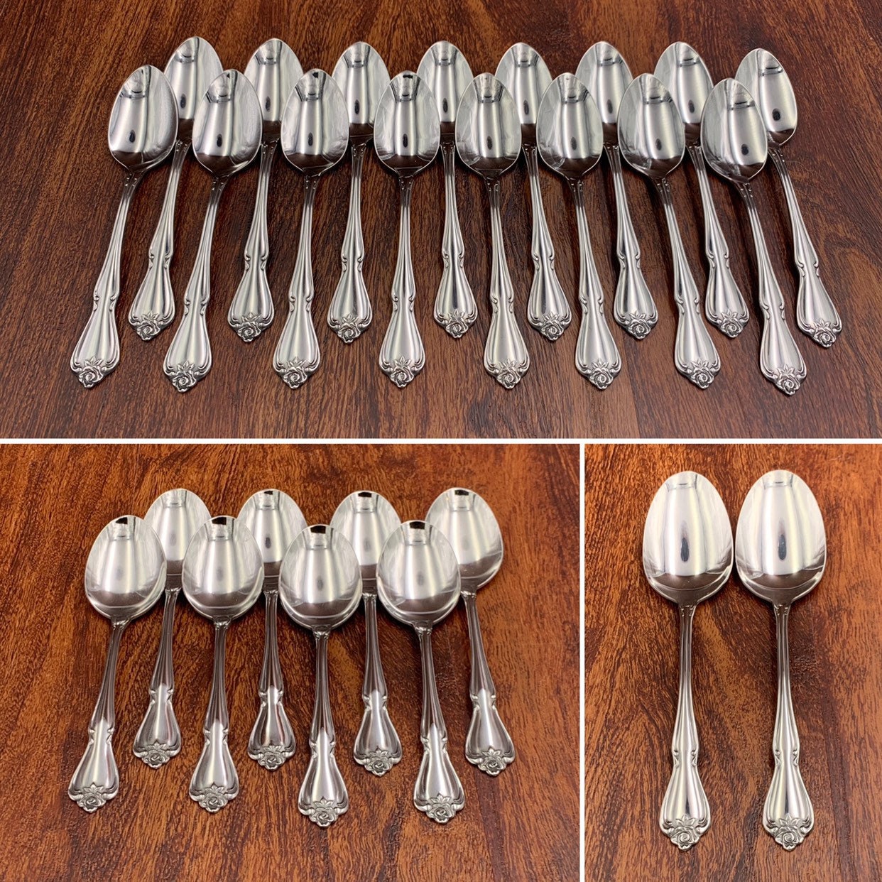 Oneida Rose Stainless Flatware set, Service for 8, Arbor Rose Vintage ... Oneida Rose Stainless Flatware set, Service for 8, Arbor Rose Vintage ...